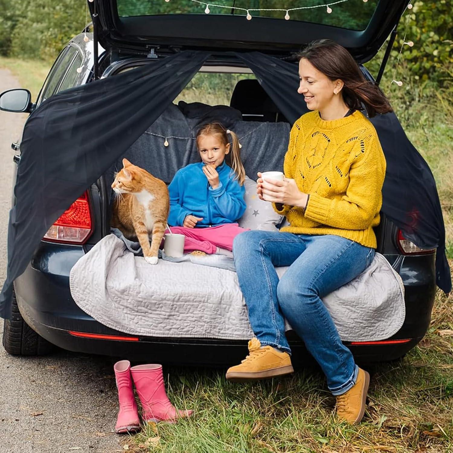 Car Tailgate Mosquito Net - Magnetic Fly Grille Mesh for Sun Protection ...