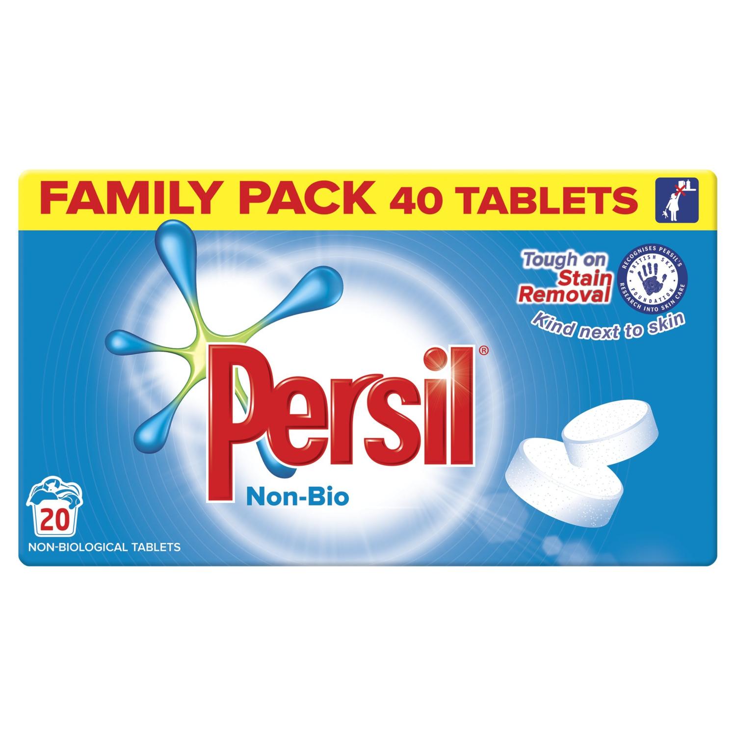 Persil Original Non Bio Colour Washing Tablets - 1.2 kg Pack for Stain ...