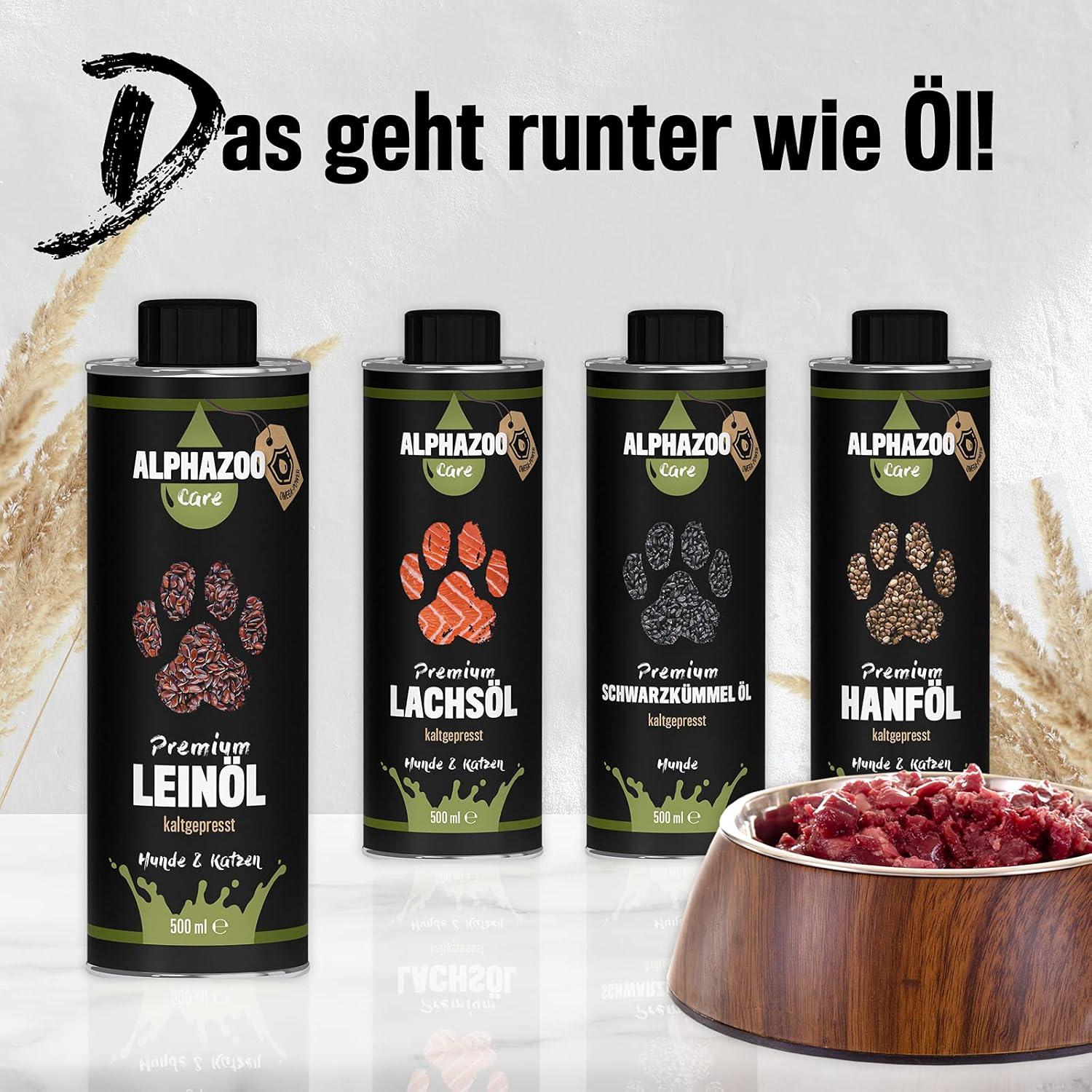 Alphazoo Premium Linseed Oil 500ml for Dogs Cats & Rodents | Omega-3 ...