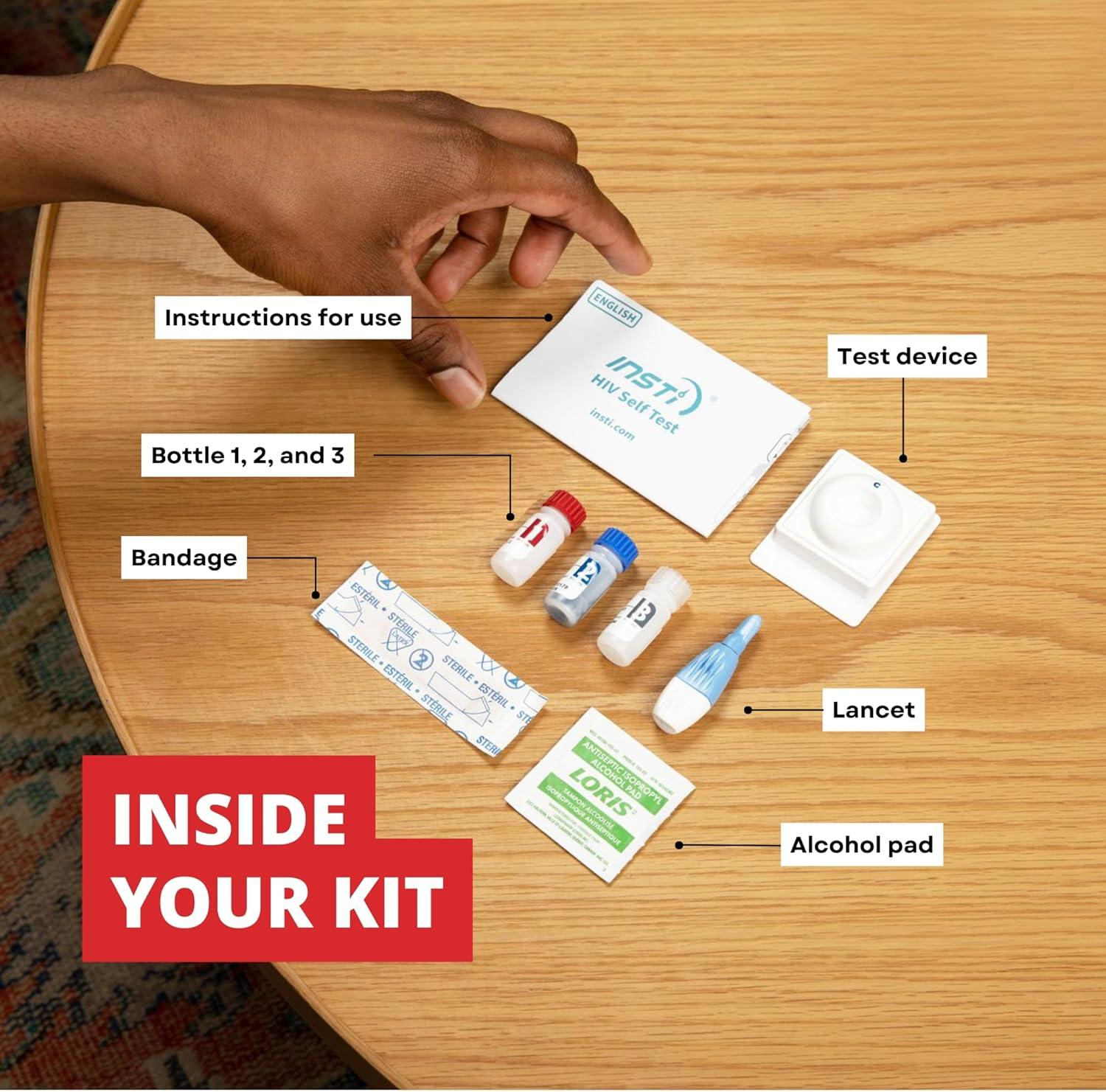 INSTI HIV Self-Test Rapid HIV Test Kit At Home with 1-Minute Results ...