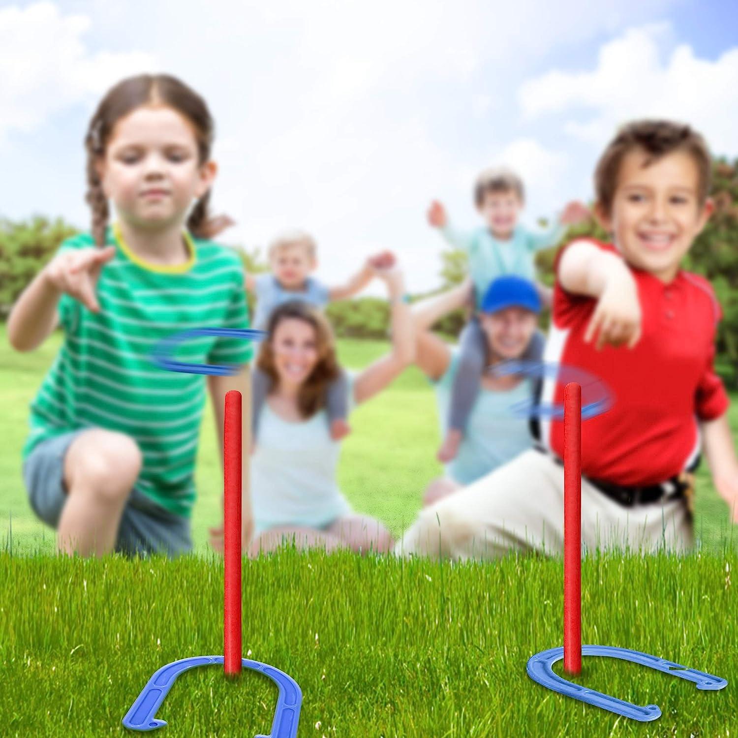 Gamie Horseshoes Tossing Game Set - Fun Outdoor Activity for Family ...