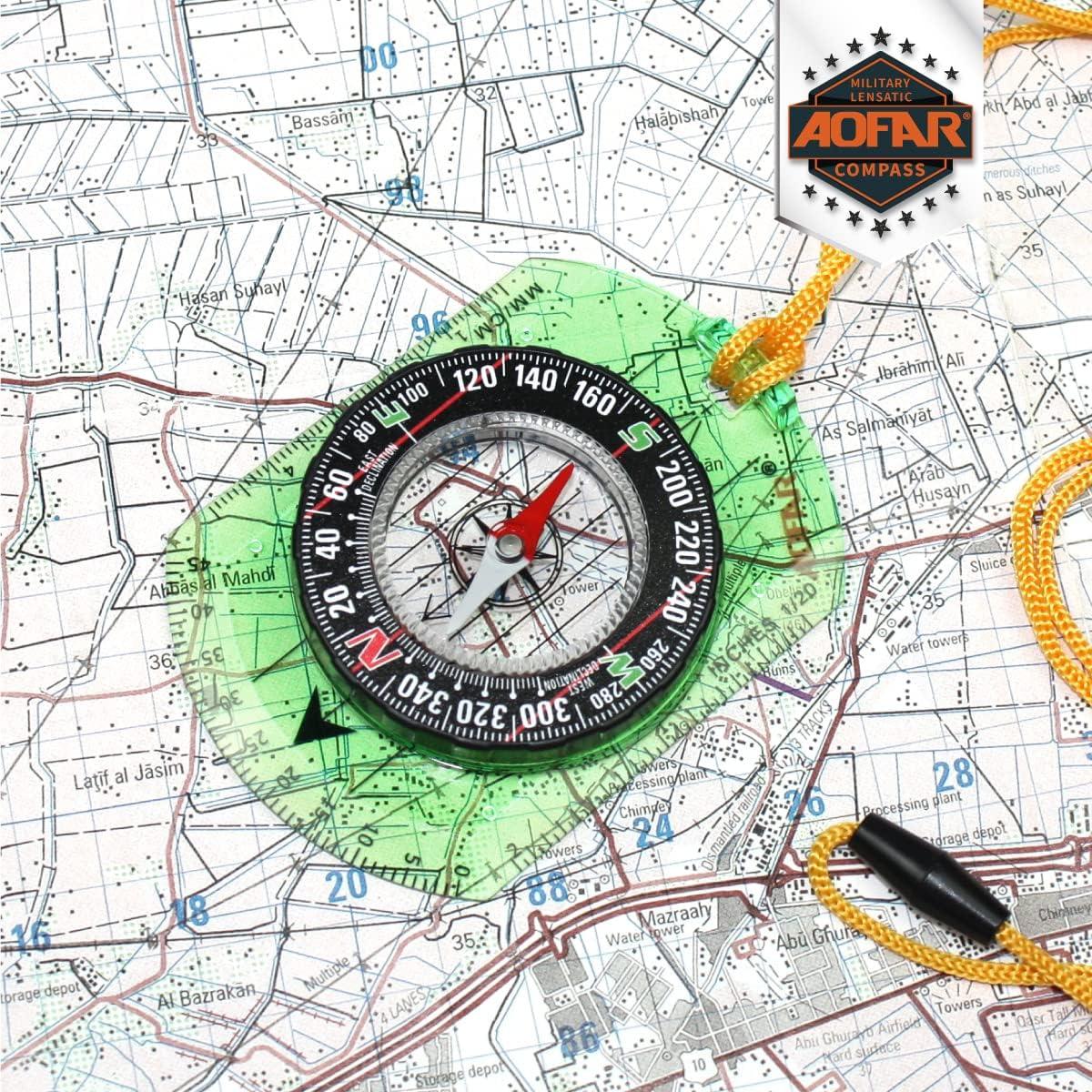 AOFAR Orienteering Compass AF-362 for Hiking Boy Scout Compass for Kids ...