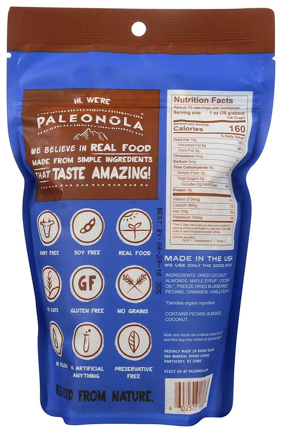 Paleonola Grain Free Granola - Cinnamon Blueberry | Low Carb, Non-GMO ...