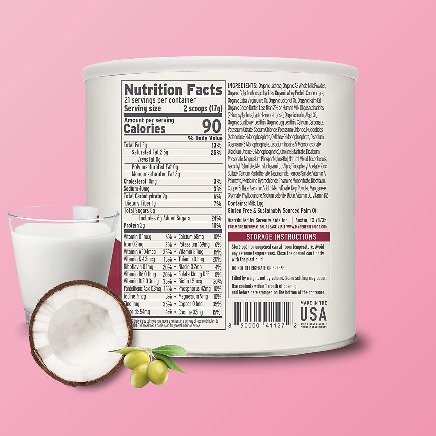 Serenity Kids A2 Whole Milk Toddler Formula 12-36 Months - 12.7 oz ...