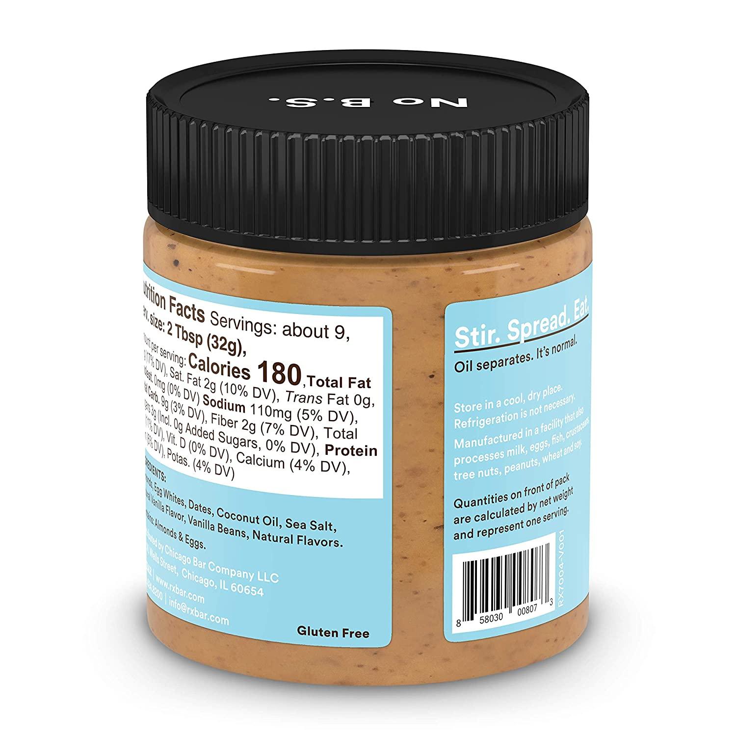 Buy Rxbar Vanilla Almond Butter - 10oz Nut & Protein Spread - Healthy ...