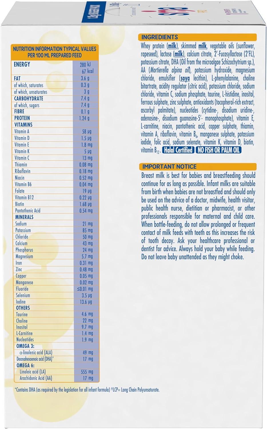 SMA PRO First Infant Baby Milk Formula 1.2kg - Pack of 1 | Birth to 12 ...