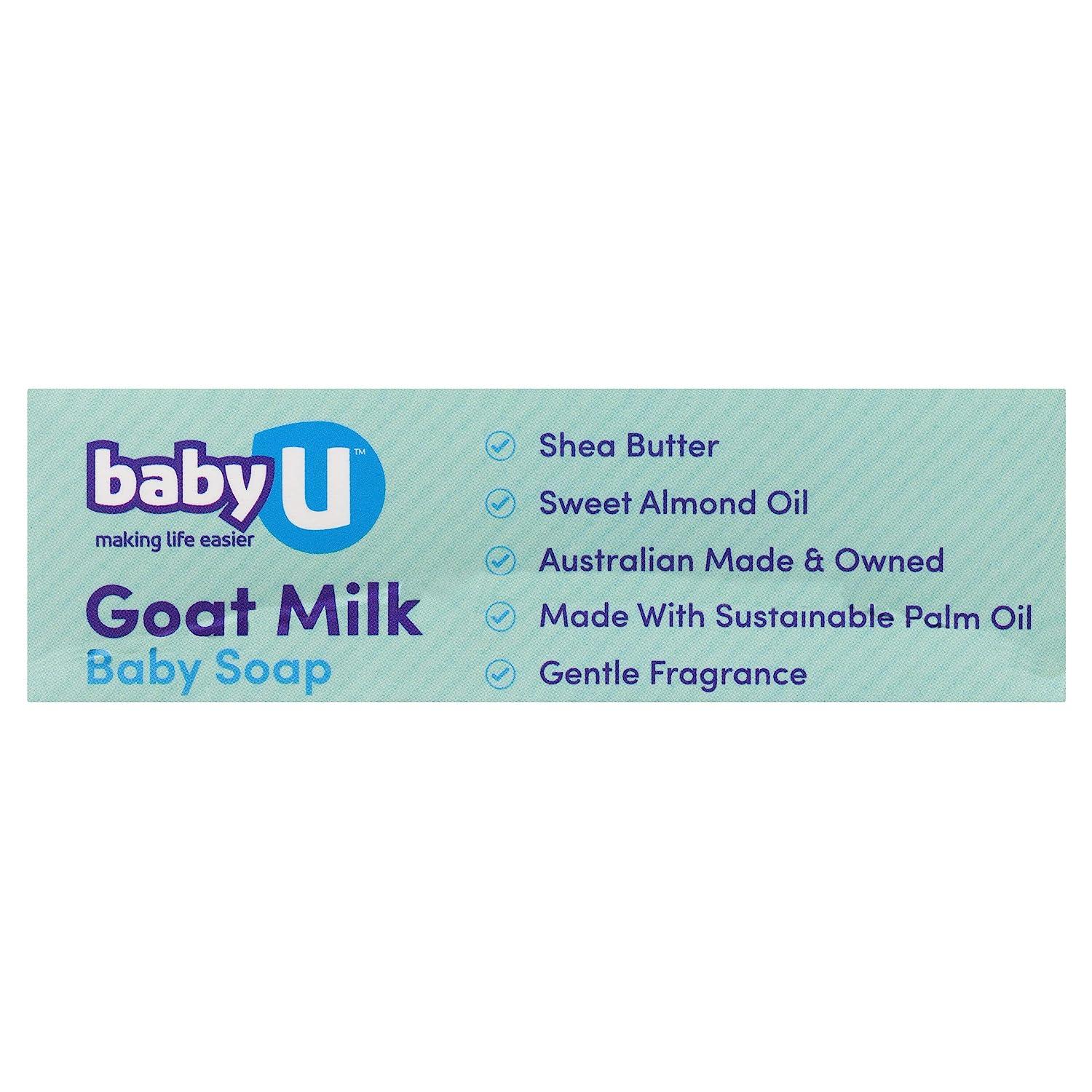 Baby U Goat Milk Baby Soap 100g - Gentle Cleansing for Soft Baby Skin ...