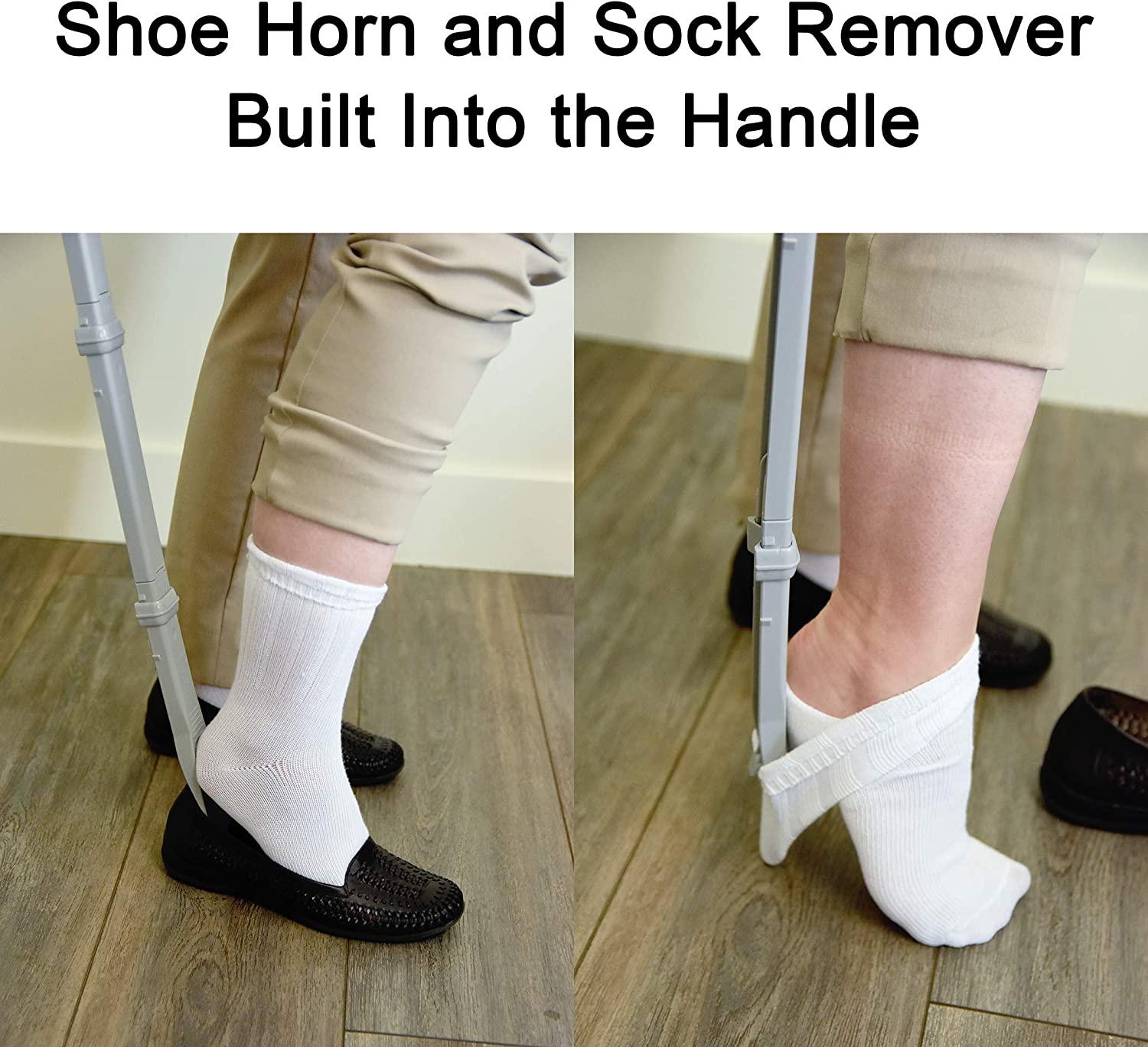 Sock Ox Extended Length Sock Remover & Long Shoe Horn - Dressing Aid ...