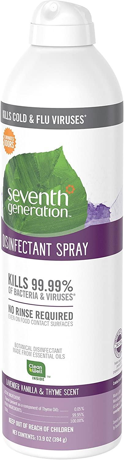 Seventh Generation Disinfectant Spray Lavender Vanilla & Thyme 13.9oz ...
