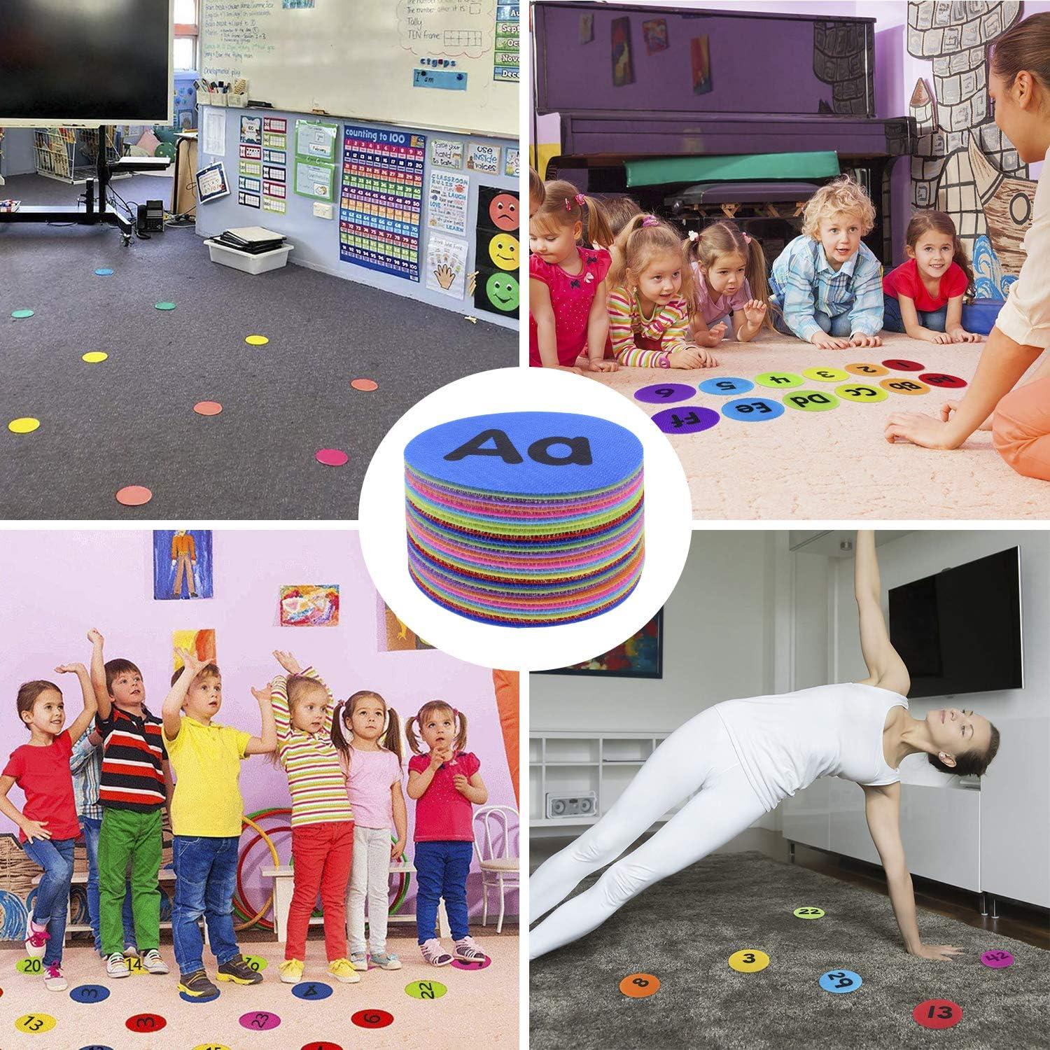ANCHWN 26 Pieces Carpet Spot Sit Markers Number Spots Markers Classroom ...
