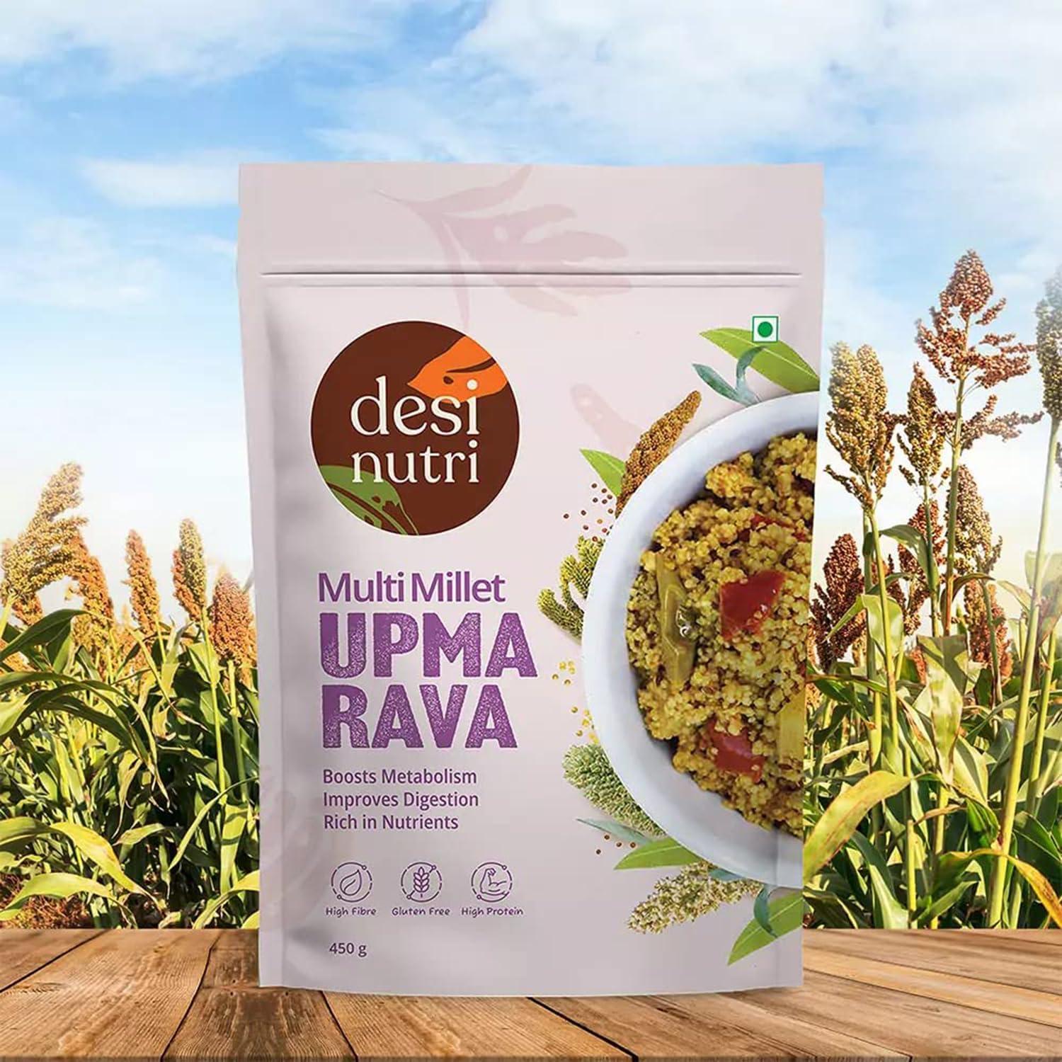 Desi Nutri Multi Millet Upma Rava | Ready to Eat Upma | Millet Upma Mix ...