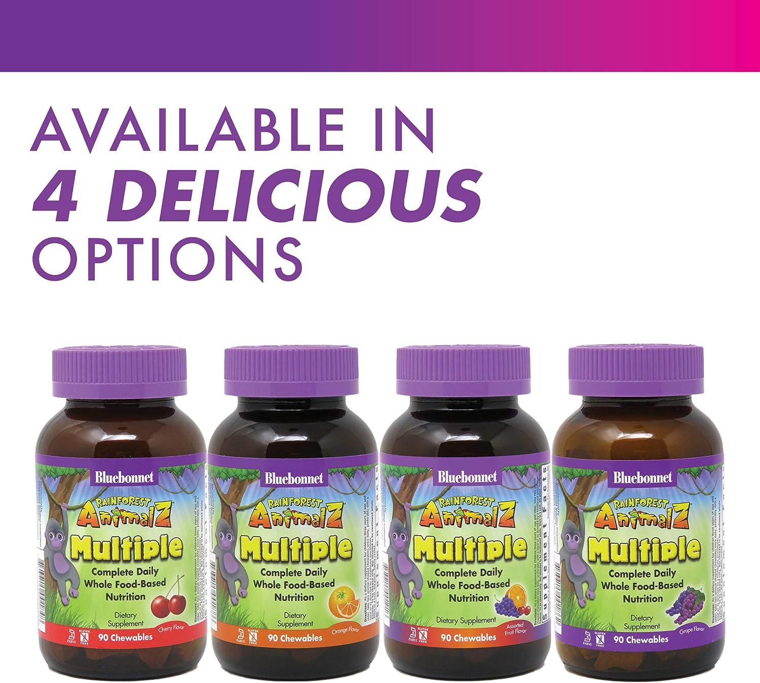 Bluebonnet RainForest Animalz WholeFood Multivitamin & Minerals - 90 ...