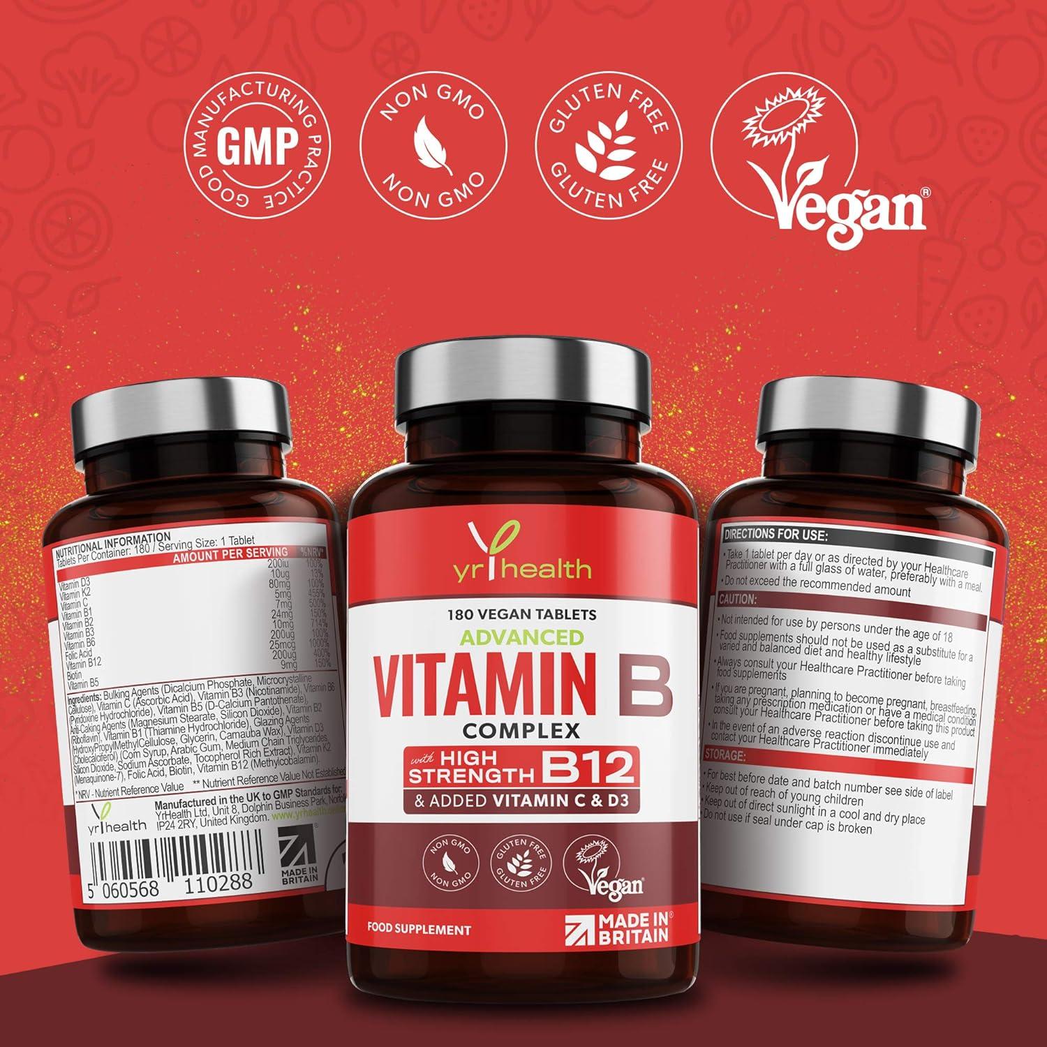 Vegan Vitamin B Complex Advanced - All 8 High Strength B Vitamins ...