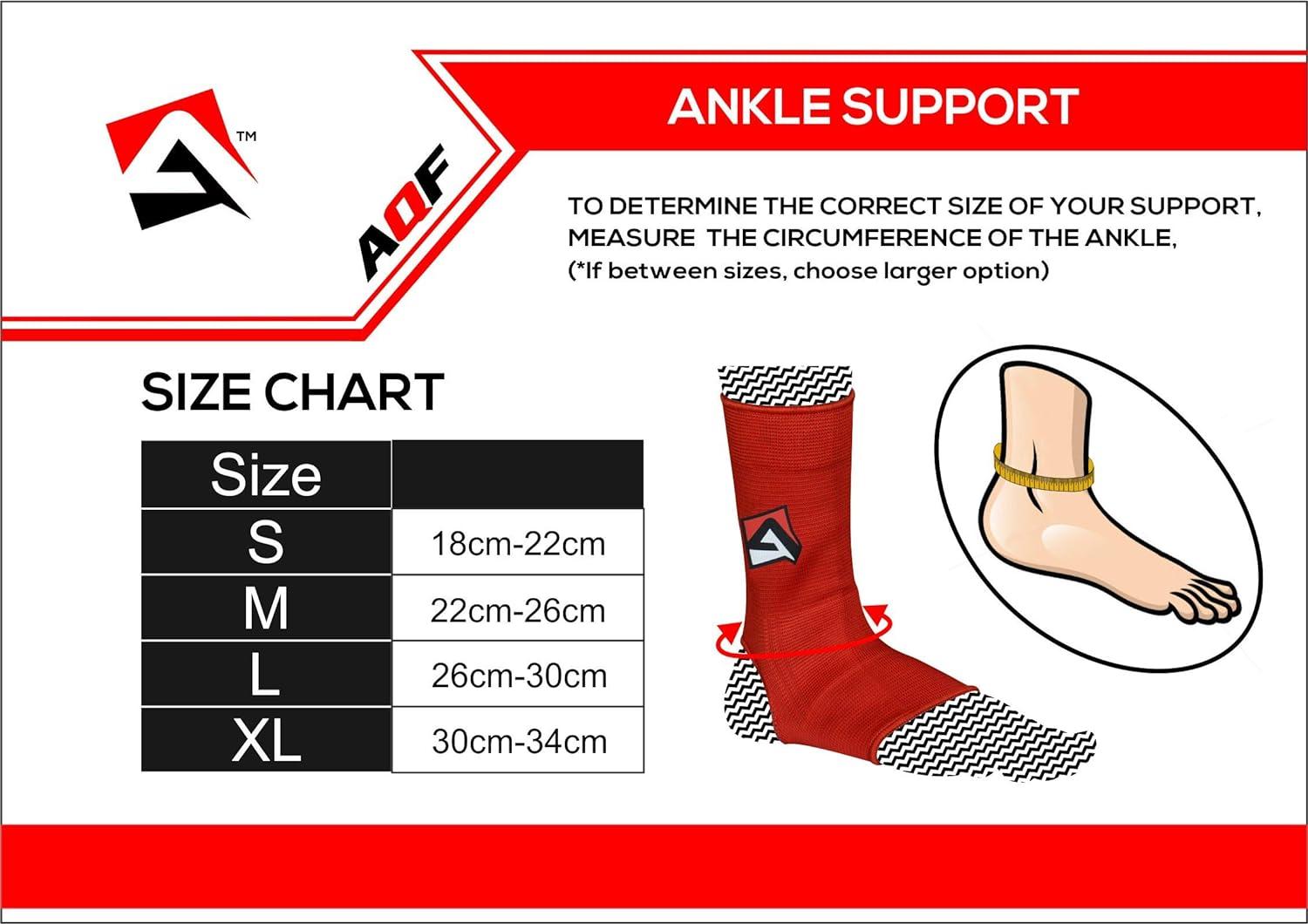 AQF MMA Ankle Support Brace Guard Kick Boxing Sprains Achilles Tendon ...