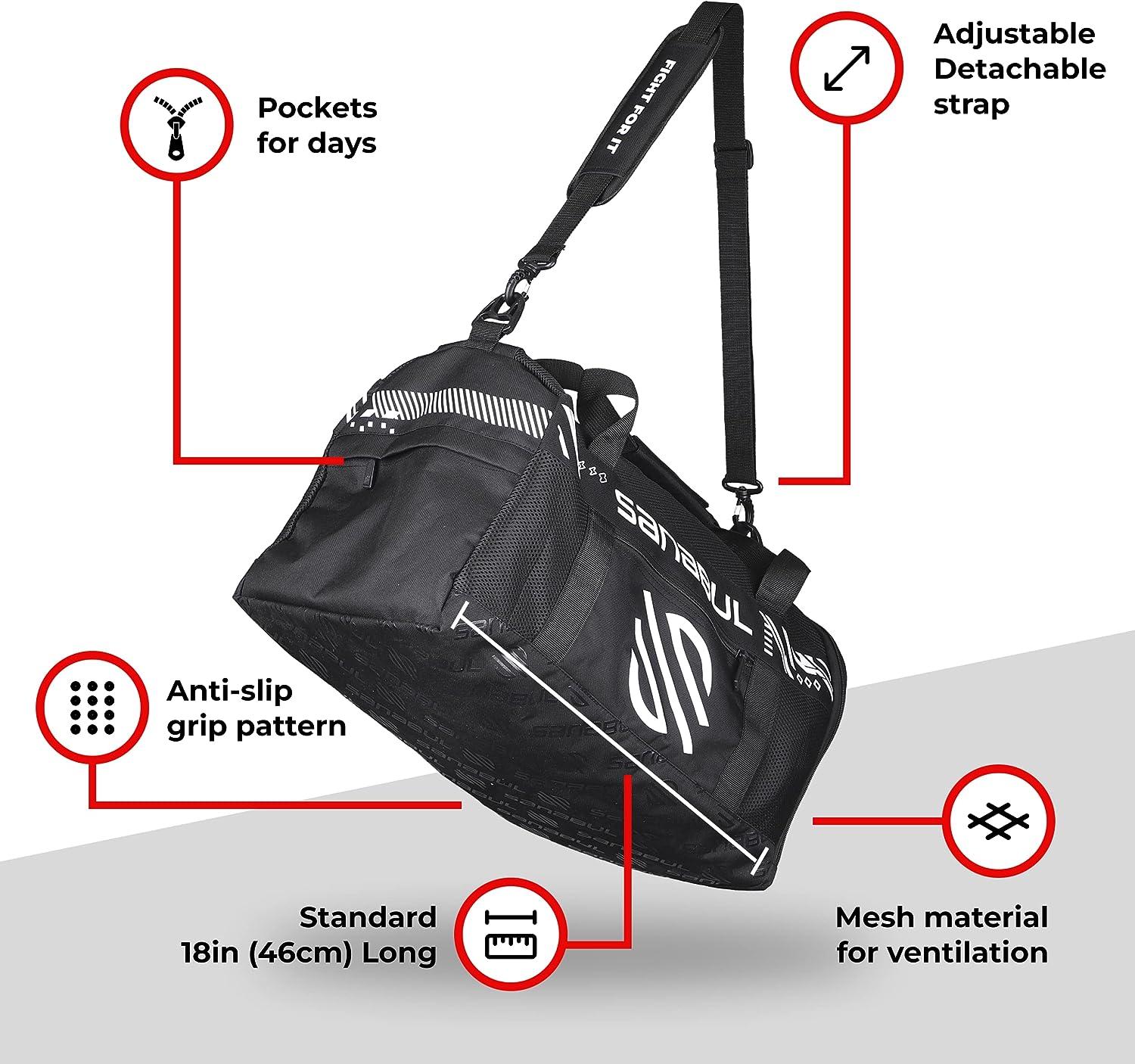 Sanabul Lab Series Mesh Duffel Gym Bag - Black/White Standard | Buy Now ...