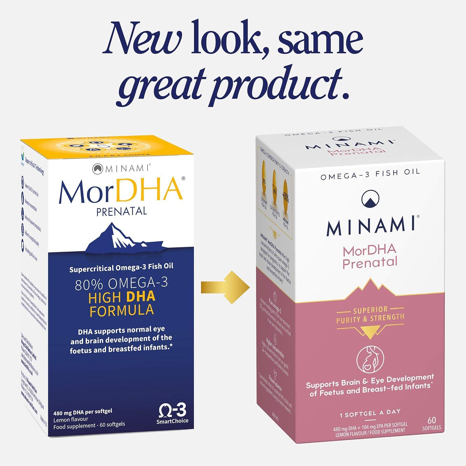 Minami MorDHA Prenatal Omega 3 Fish Oil Supplement - 60 Softgels for ...