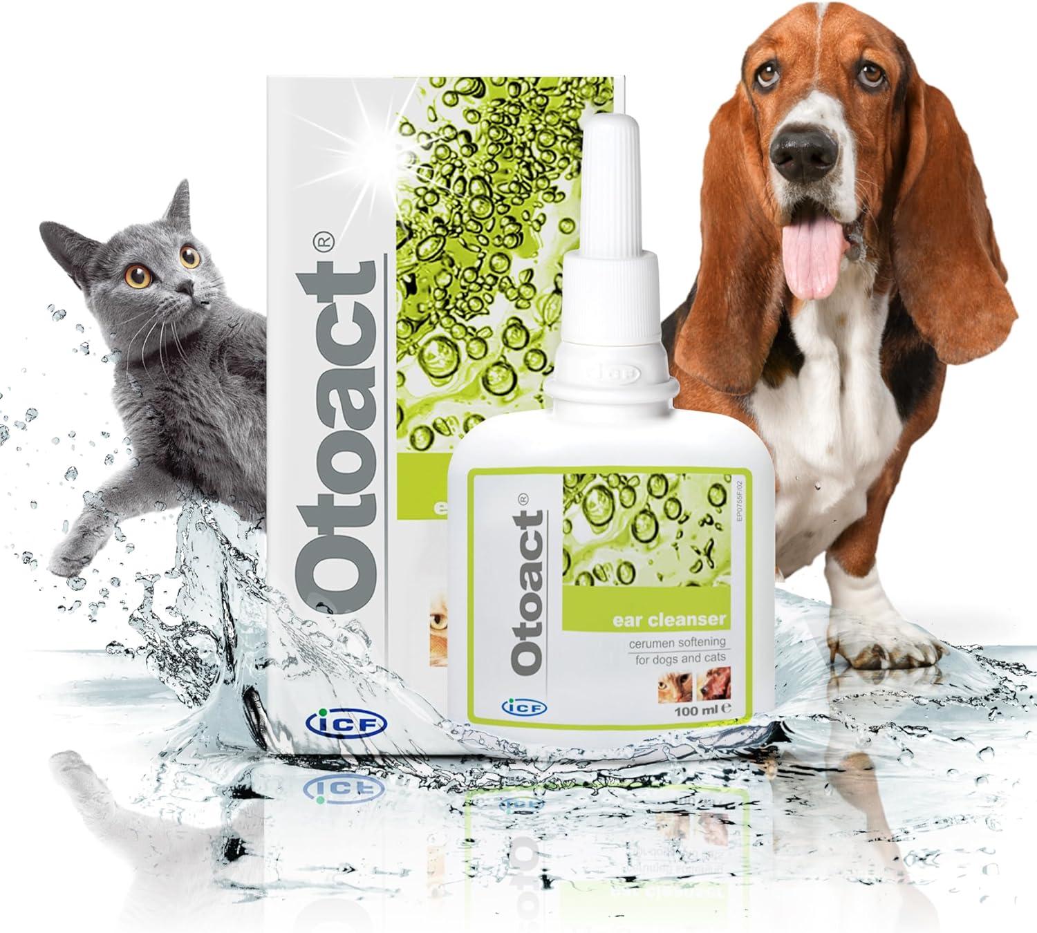 ICF | Otoact | Cat And Dog Ear Cleaner | Dog Ear Drops To Stop Wax ...