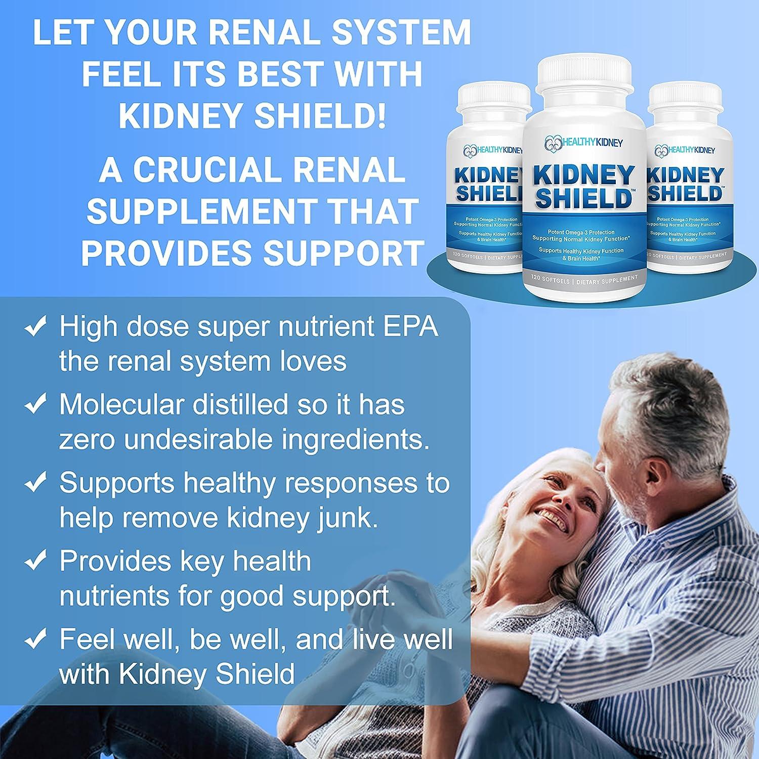 Kidney Shield 120 Caps - Kidney Support Supplement for Cleanse & Health ...