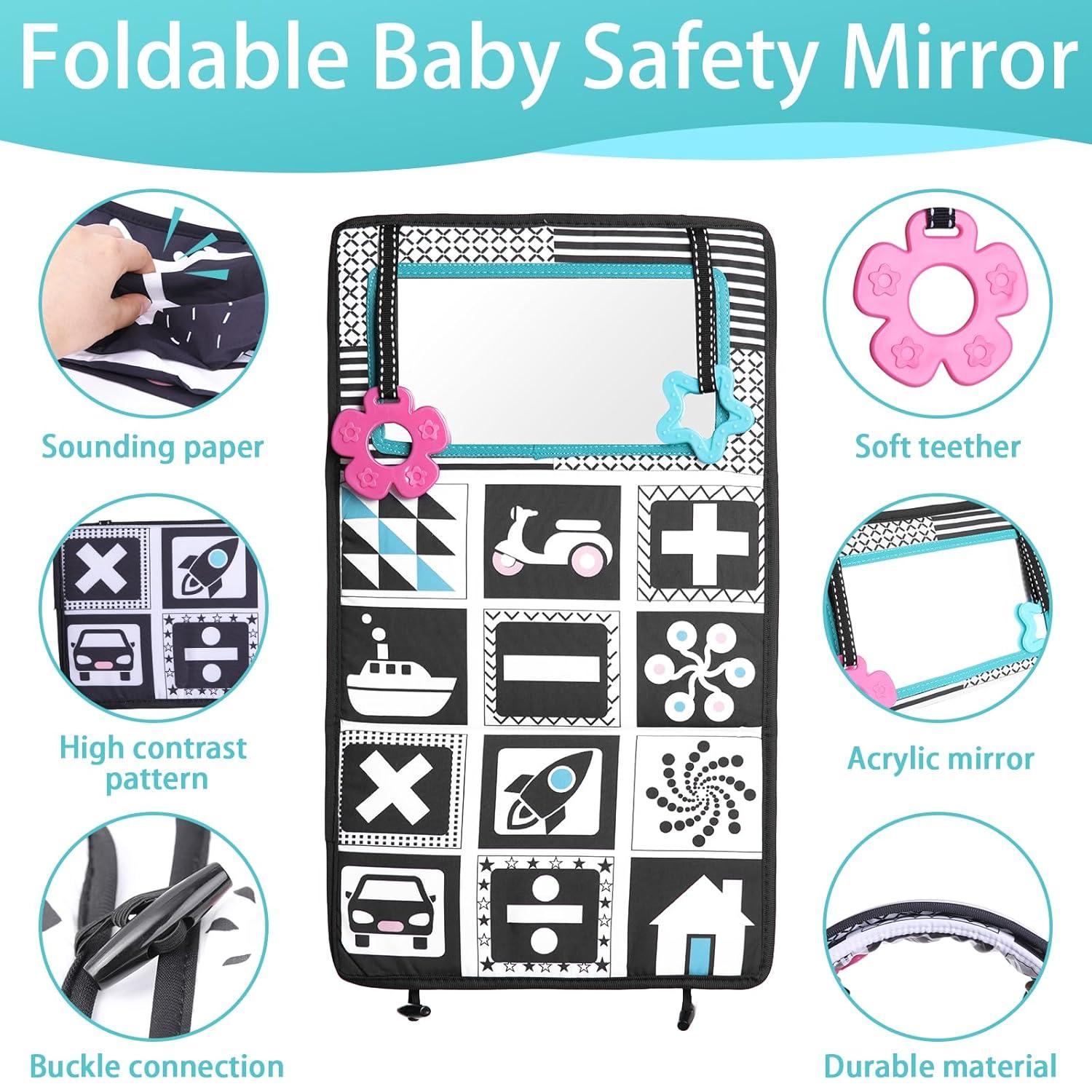 Shop Soft Contrast Baby Books with Mirror | Black & White Toys for ...