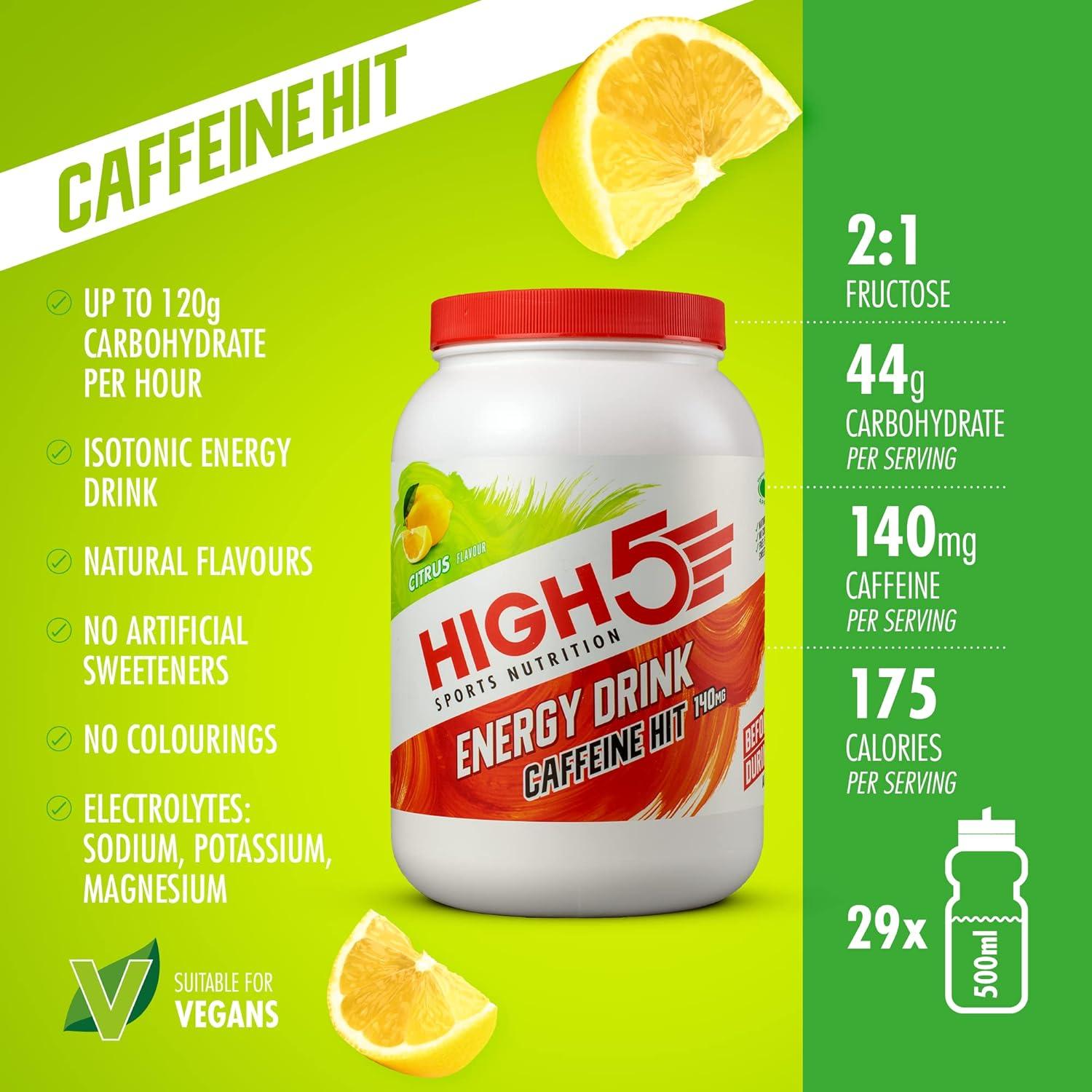 HIGH5 Energy Hydration Drink Caffeine Hit Refreshing Isotonic Mix of ...