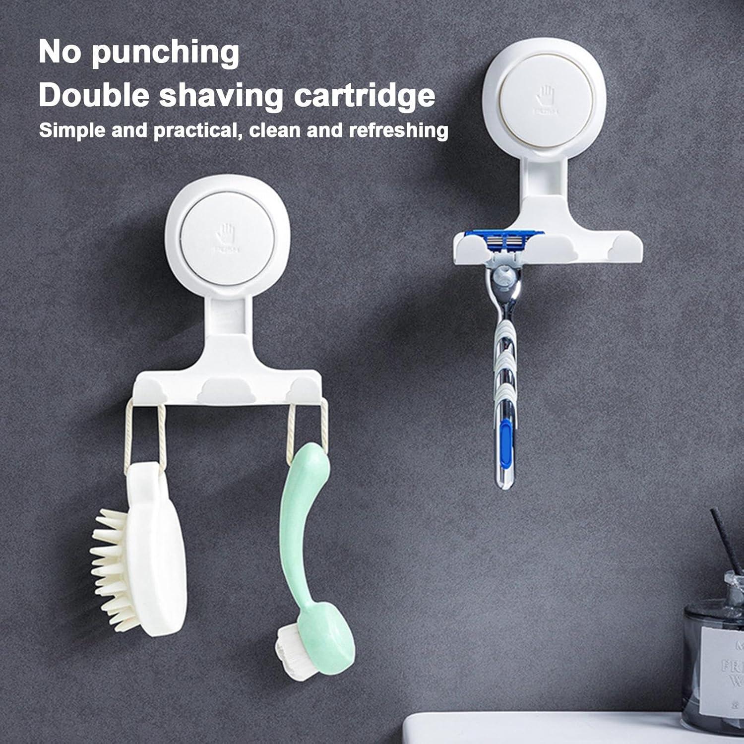 Goovafur Wall-Mounted Razor Holder with Suction Cup | Versatile Hanger ...