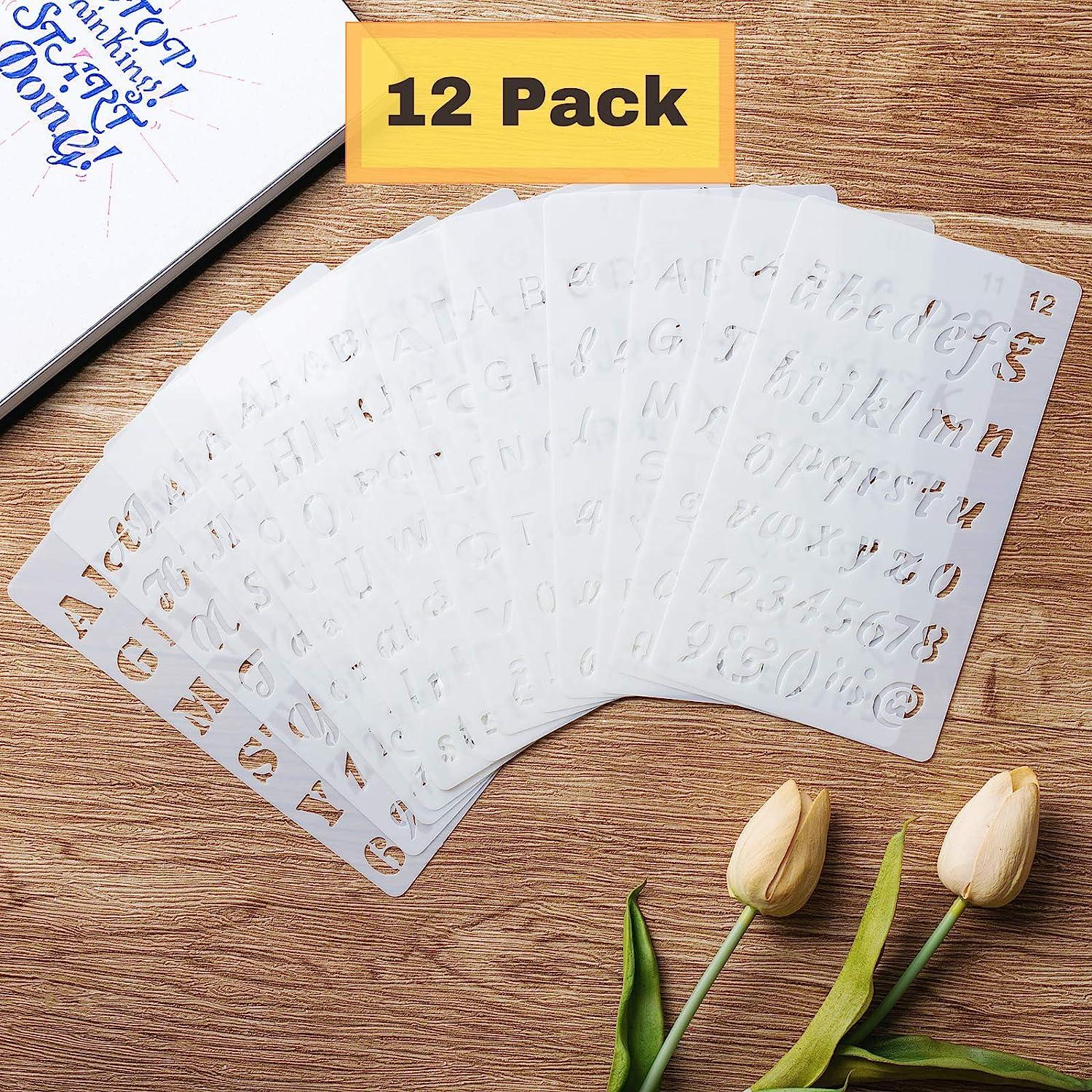 Mr. Pen- Letter Stencils 12 Pack 4 x 7 Inch Alphabet Stencils Letter ...