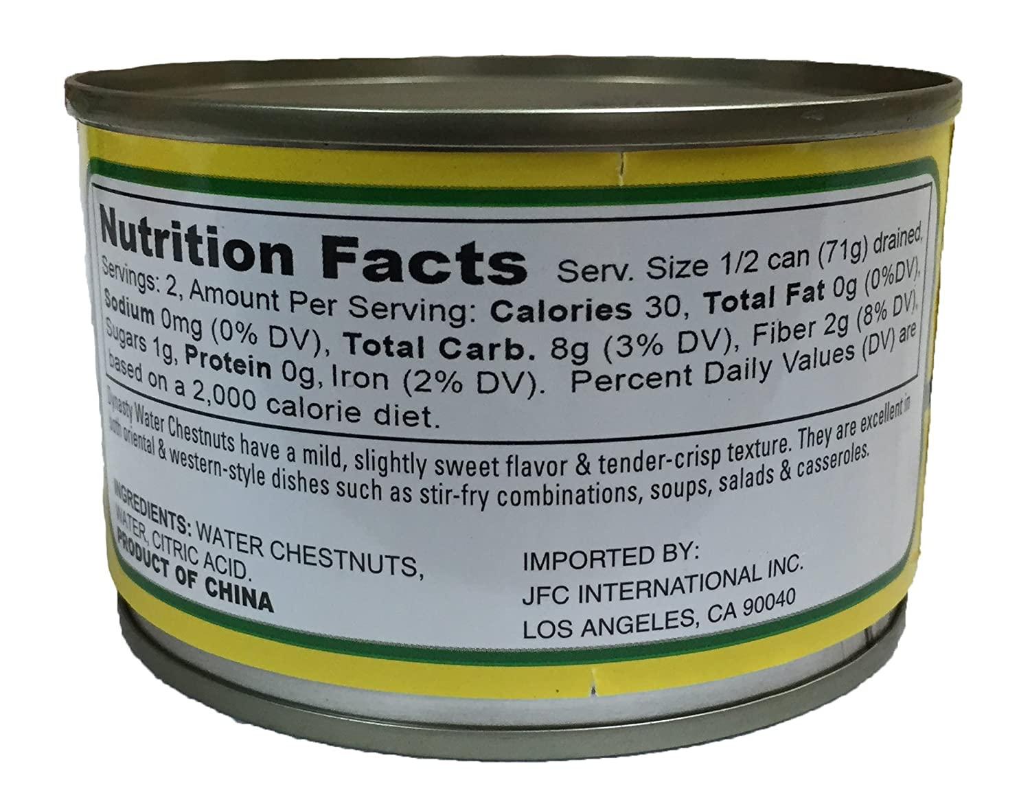 Dynasty Kosher Canned Water Chestnuts 8oz (Sliced) - 2 Pack | Buy Now ...