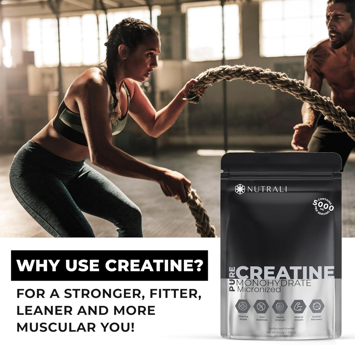 PURE CREATINE Monohydrate Powder 5000mg per scoop 60 Servings ...