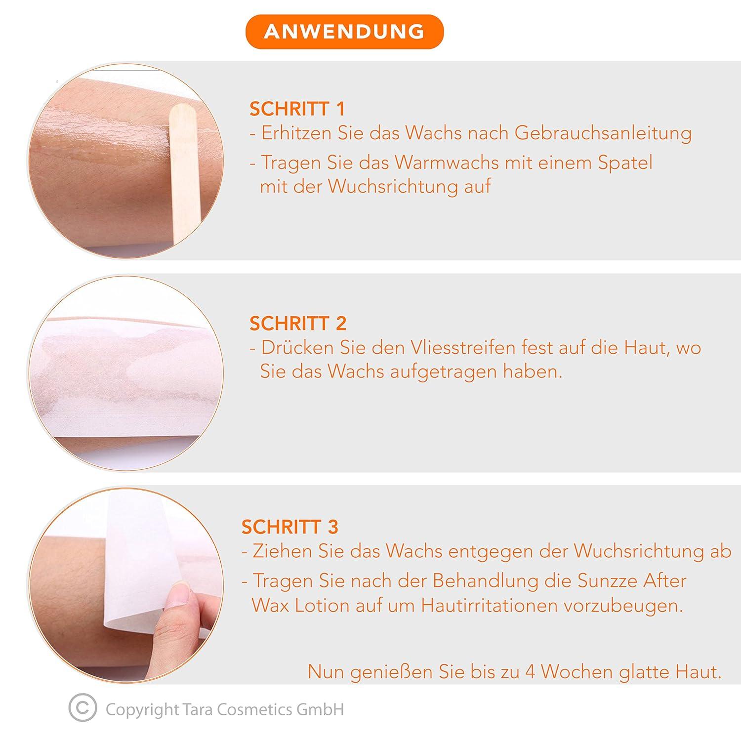 Rica Wachs Olive 800ml - Hair Removal Wax Kit with Free Fleece Strips ...