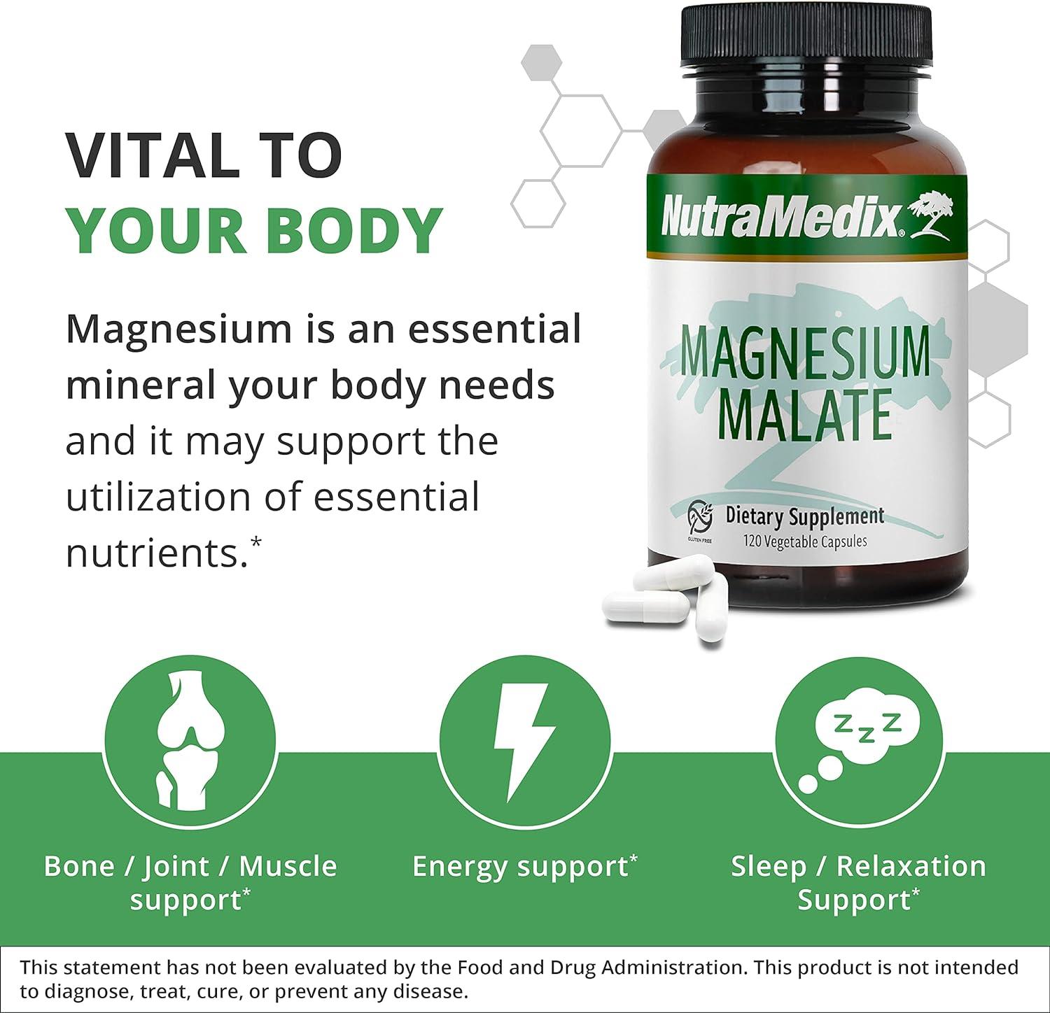 NutraMedix Fitness Plan Bundle: Magnesium Malate for Energy & Athletic ...