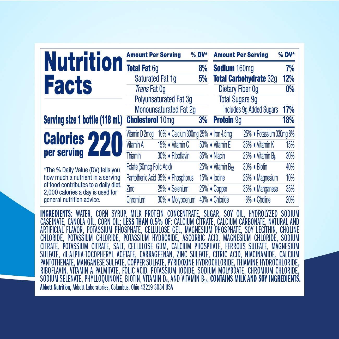 Ensure Compact Nutrition Shake Vanilla 4 fl oz 24 Count - 9g High ...