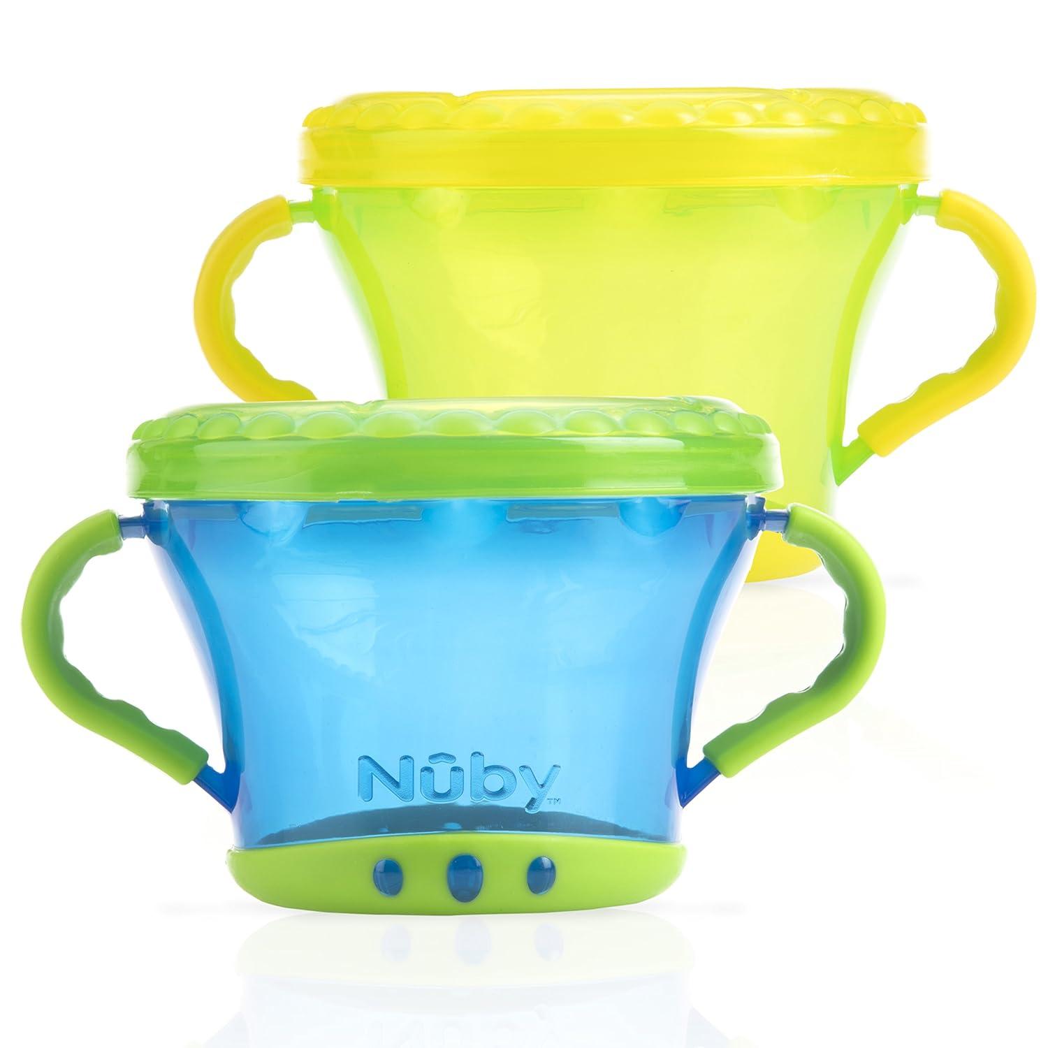 Nuby 2-Pack Snack Keepers Assorted Colors | Convenient Snack Storage ...