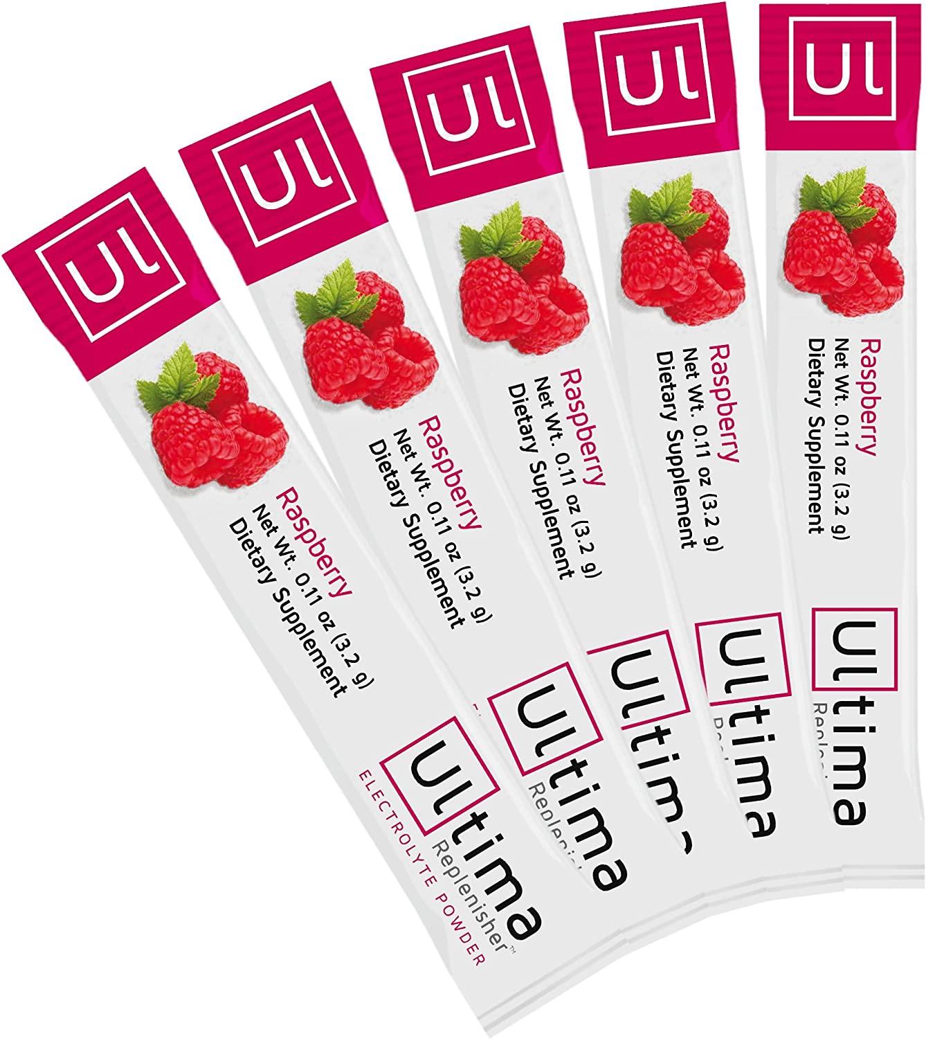 Ultima Hydrating Electrolyte Powder - Raspberry Flavor, 10 Stickpacks ...