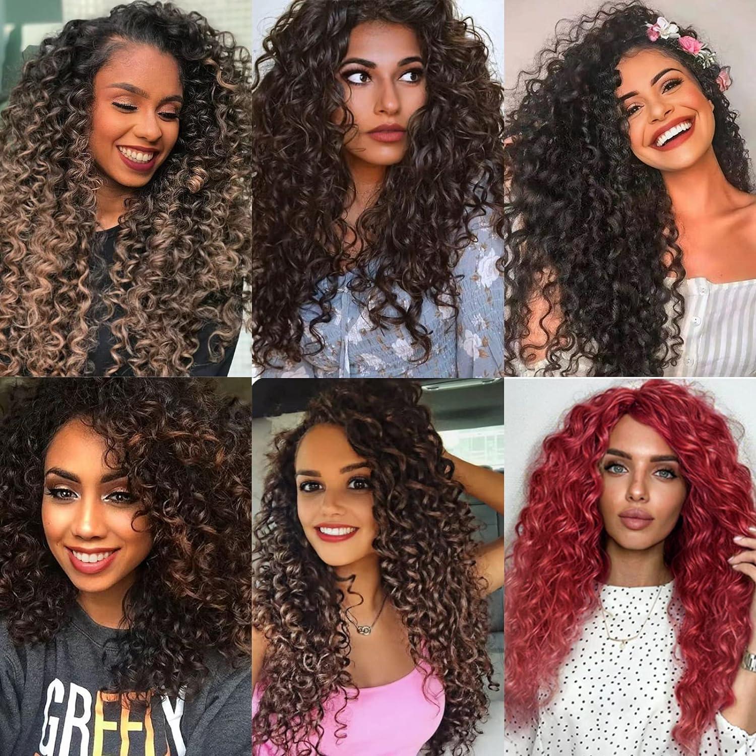 Gogo Curl Crochet Hair 12 Inch 7 Packs Short Burgundy Curly for Black ...