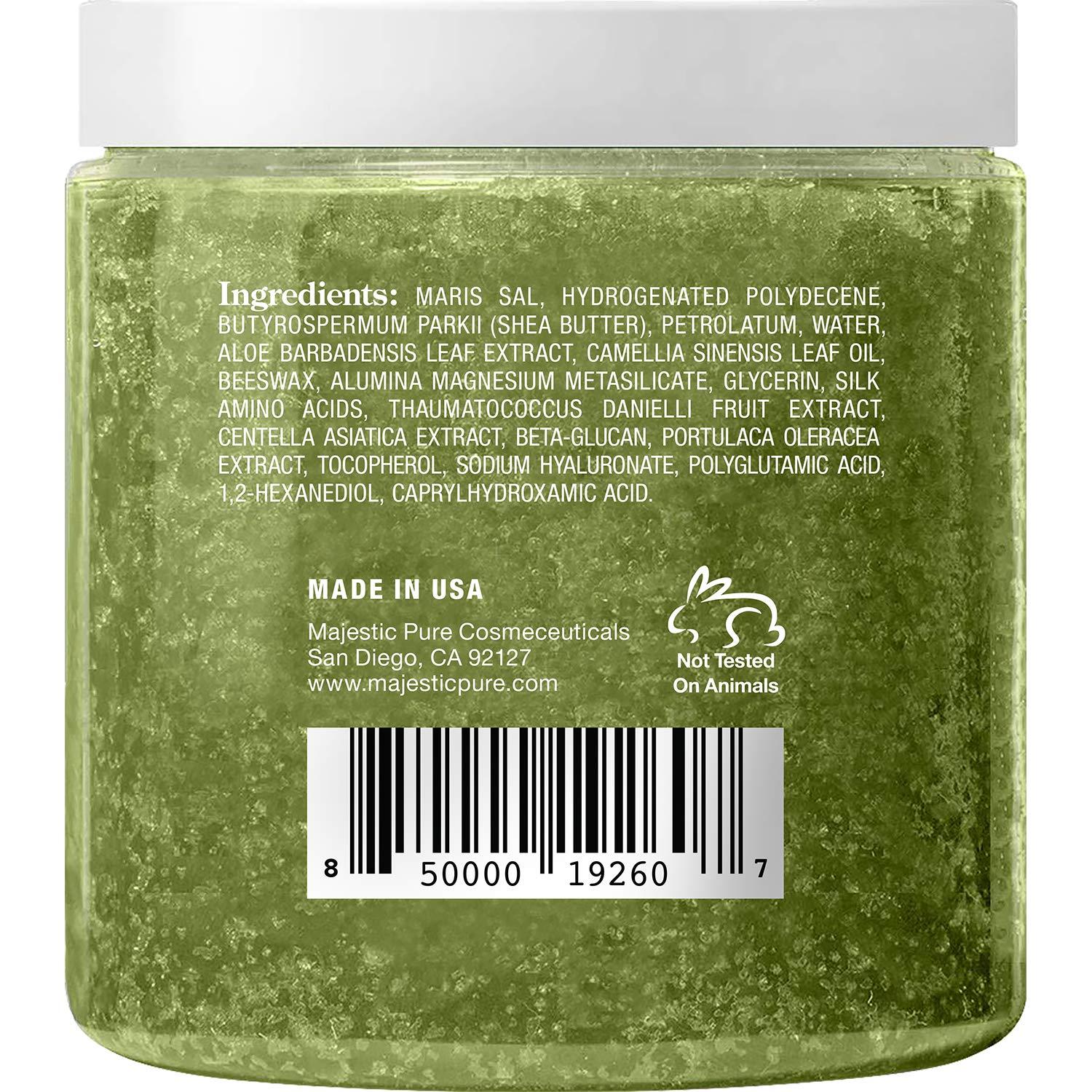 Matcha Green Tea Body Scrub - All Natural Exfoliator & Moisturizer - 10 ...