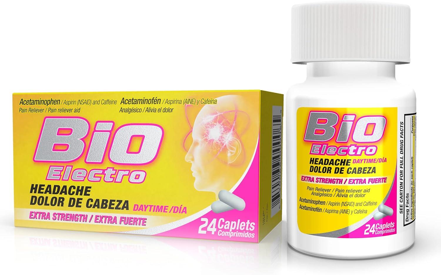 BioElectro Extra Strength Pain & Headache Relief Tablets - 24 Count ...