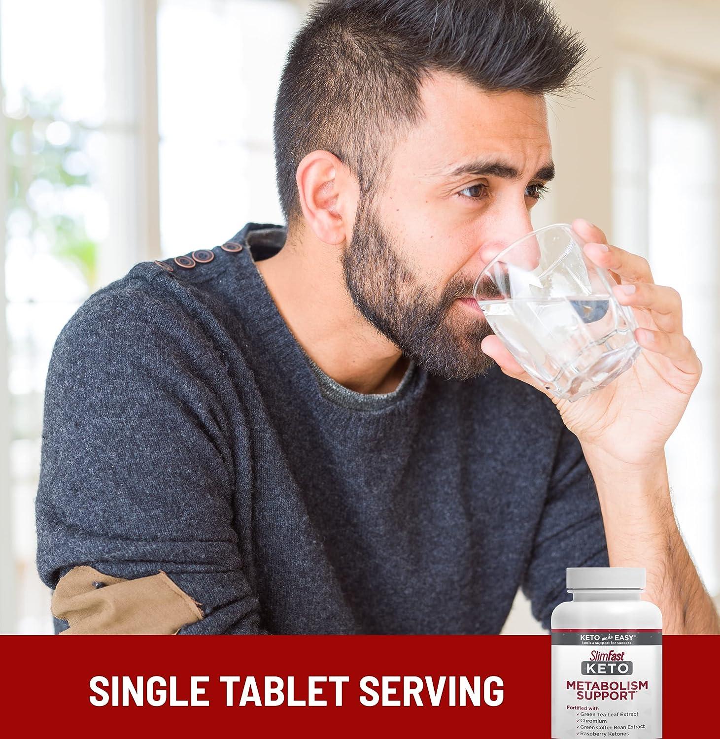 SlimFast Keto Metabolism Support Tablets - Green Tea, Chromium, Green ...