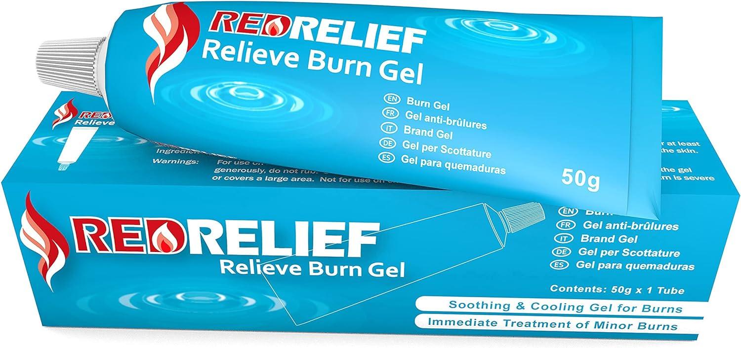 RedRelief Emergency Burn Gel 50g Tube - Soothing & Cooling Dressing for ...