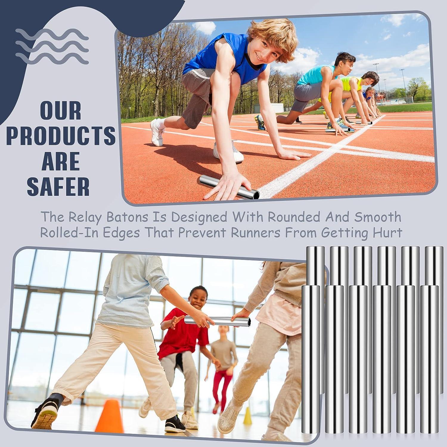 24 Pcs Aluminum Field Track Relay Baton for Students & Athletes ...