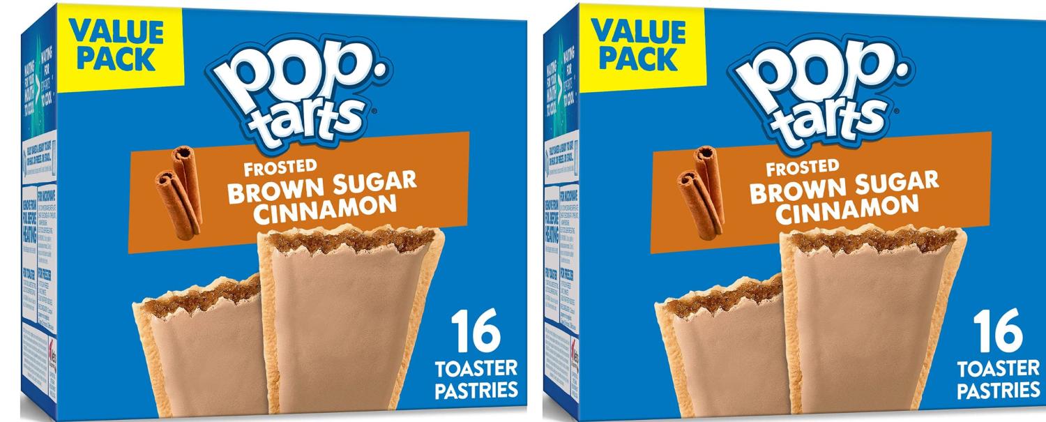 Pop-Tarts Frosted Brown Sugar Cinnamon Toaster Pastries 16 Count Bundle ...