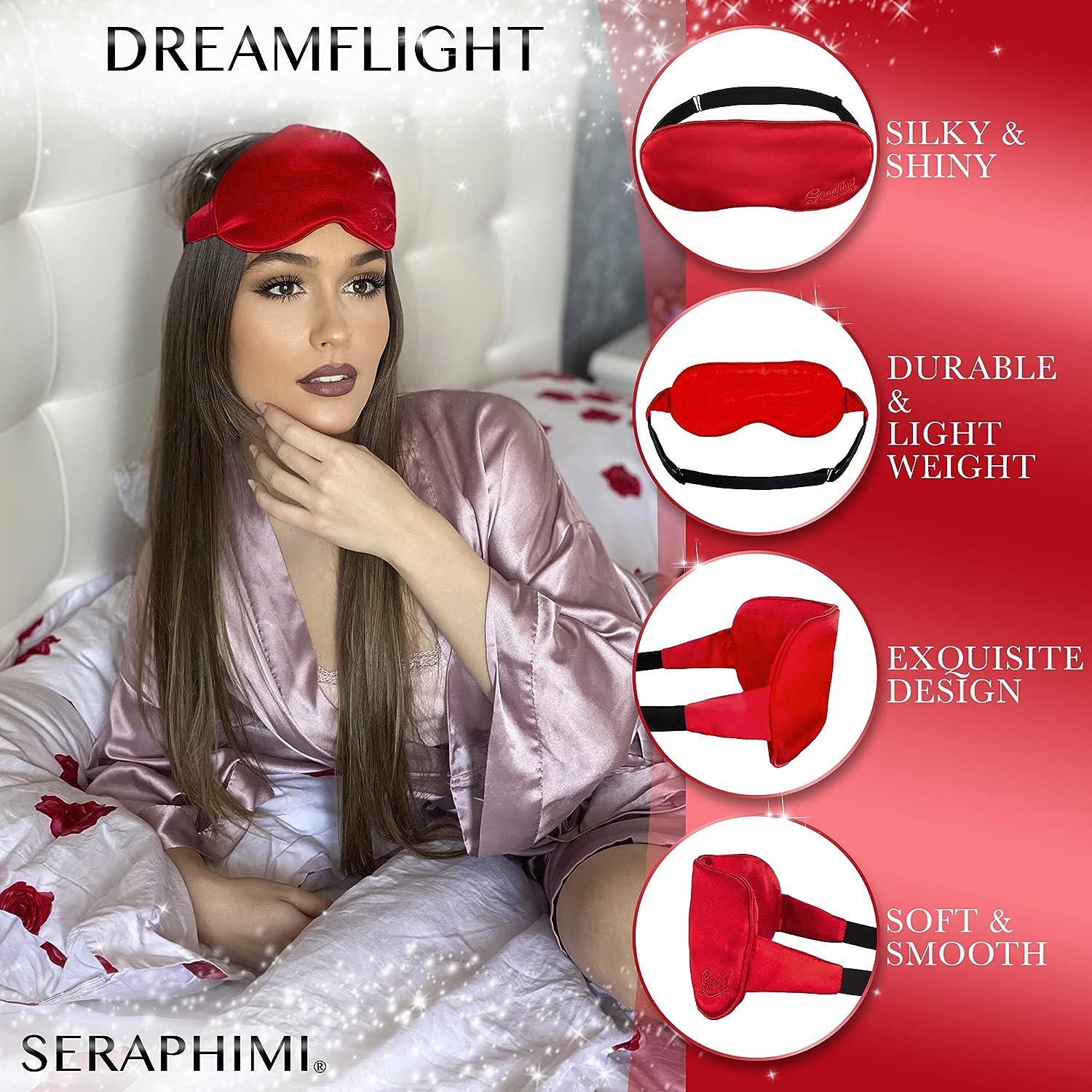 SERAPHIMI Dreamflight Adjustable Silk Sleep Mask - 100% Pure 22 Momme ...