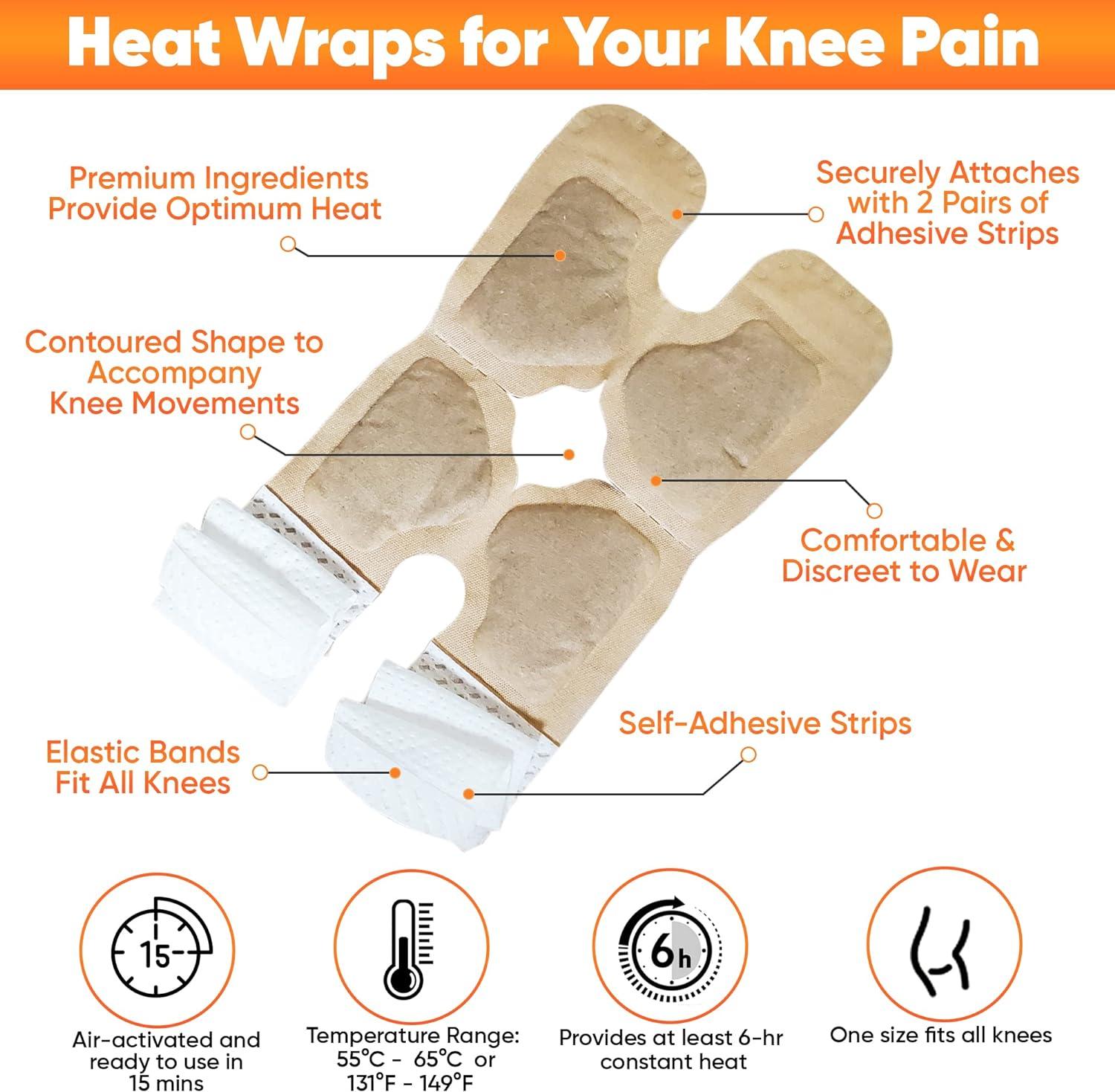 Care me Disposable Heating Pads for Knee Arthritis Pain Relief - 6 Pack ...