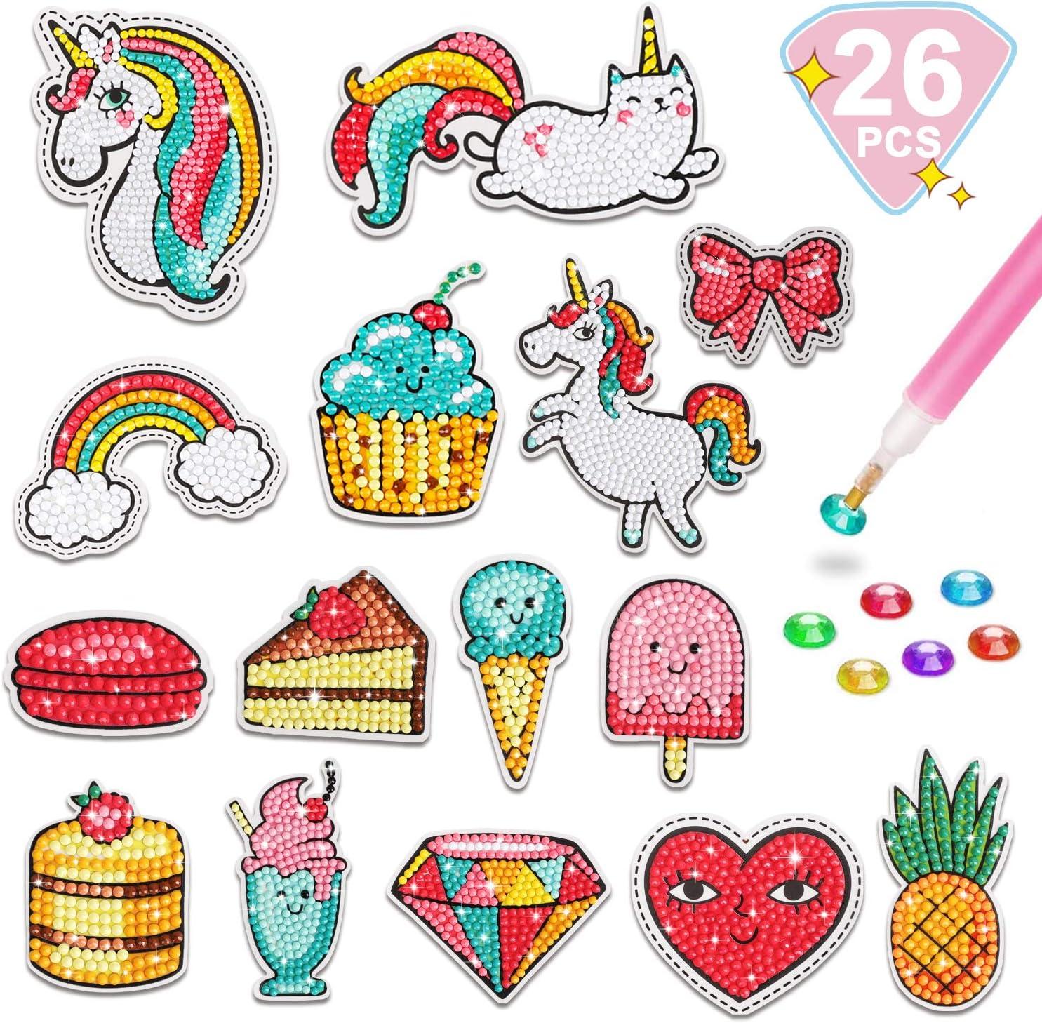 TOY Life Diamond Painting Kits for Kids - 26pcs Mosaic Sticker Art Set ...