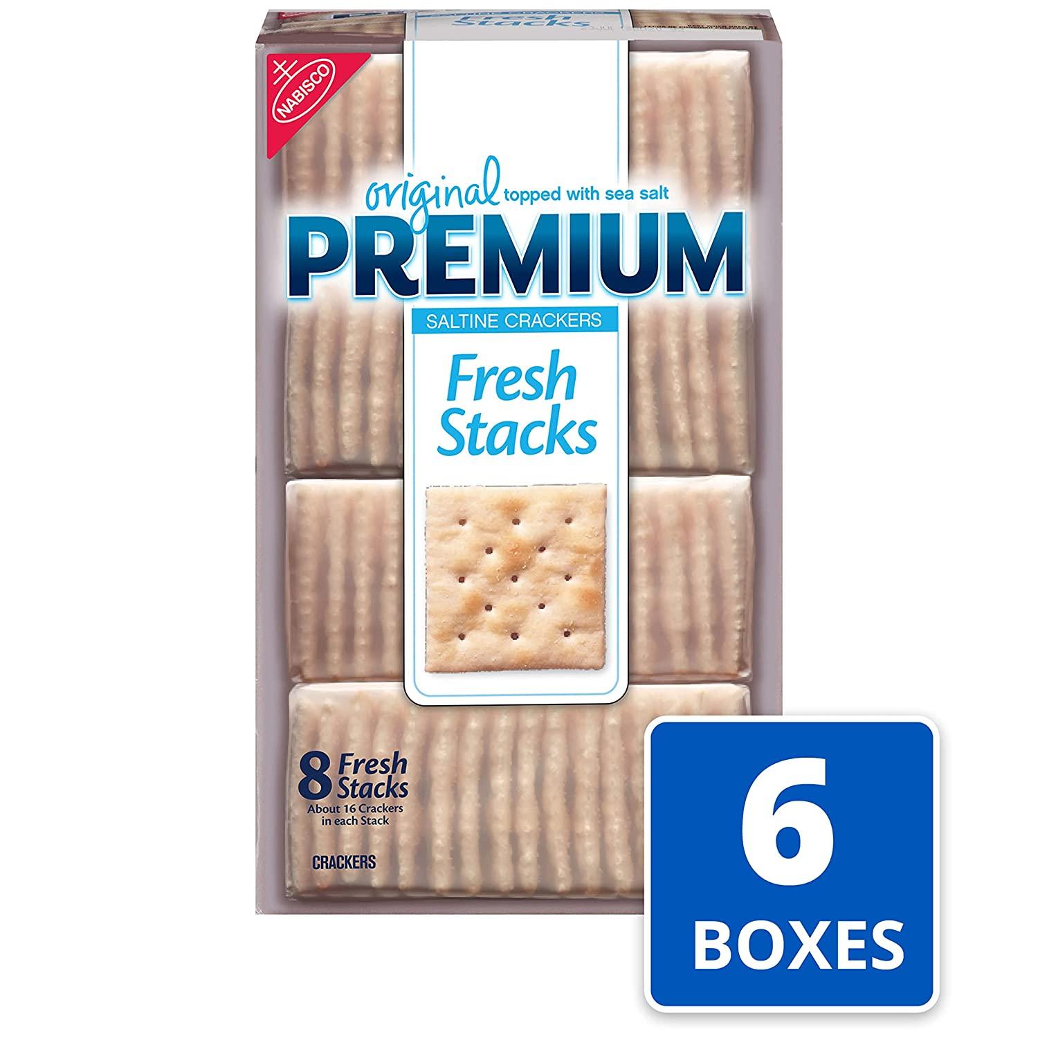 Premium Original Fresh Stacks Saltine Crackers 13.6oz 6-Pack - Fresh ...
