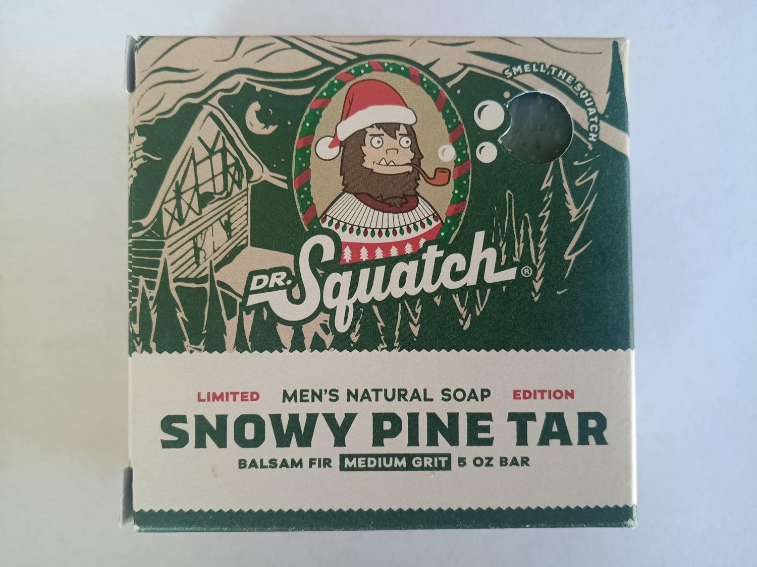 Dr. Squatch Limited Edition Snowy Pine Tar Bar Soap for Men - Medium ...