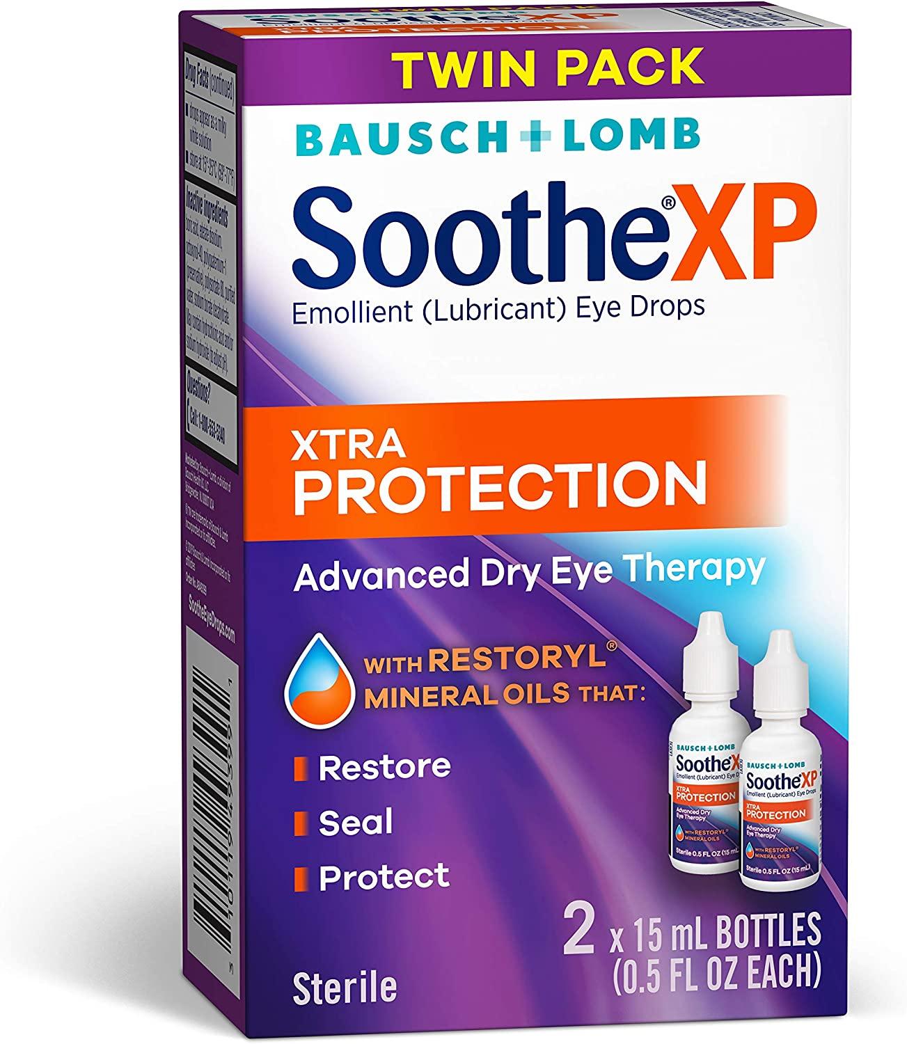 Bausch + Lomb Soothe XP Dry Eye Drops Twinpack - Xtra Protection ...