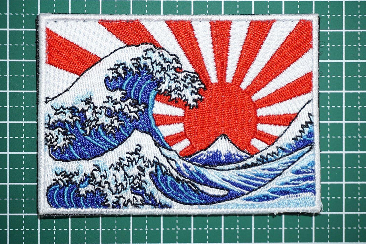 Japanese Hokusai Katsushika Ukiyo-e Patch for Clothing - Airsoft A0225 ...