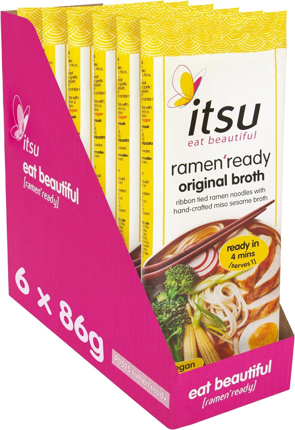 itsu ramen ready original broth - ribbon tied ramen noodles multipack ...