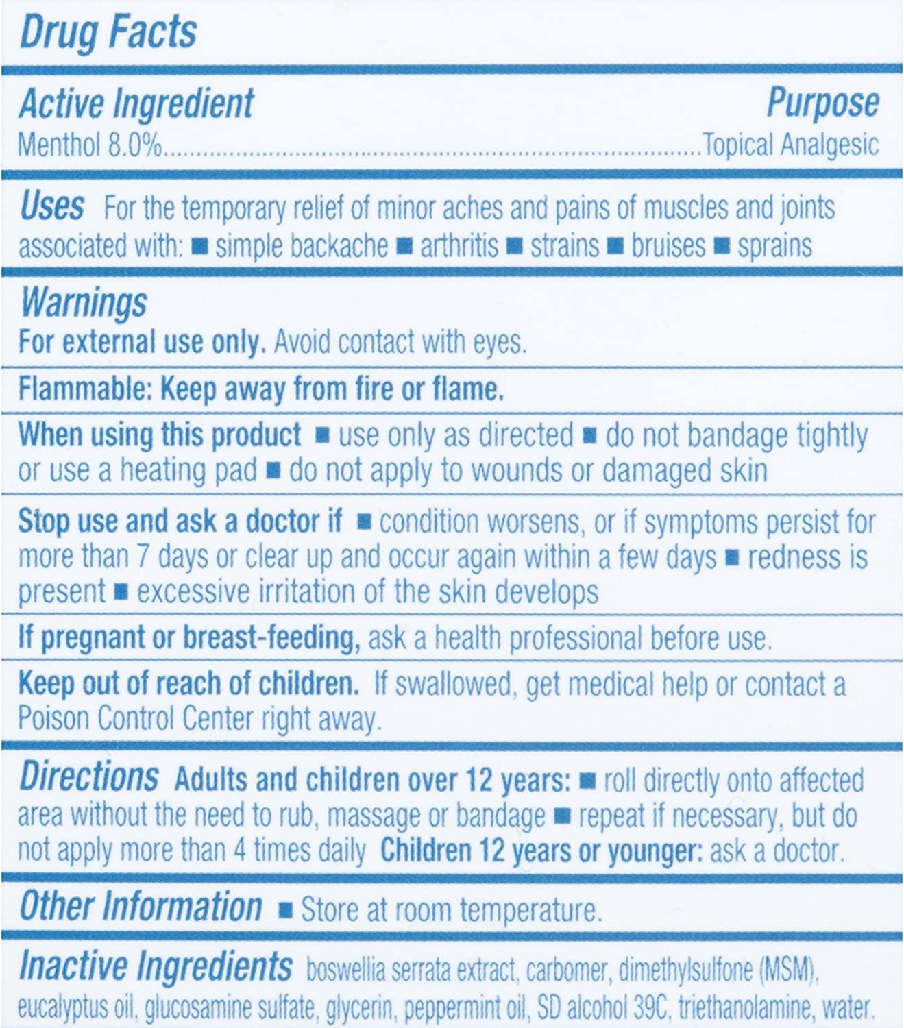 Stopain Extra Strength Pain Relief Roll-On 3oz (2 Pack) - Fast Acting ...