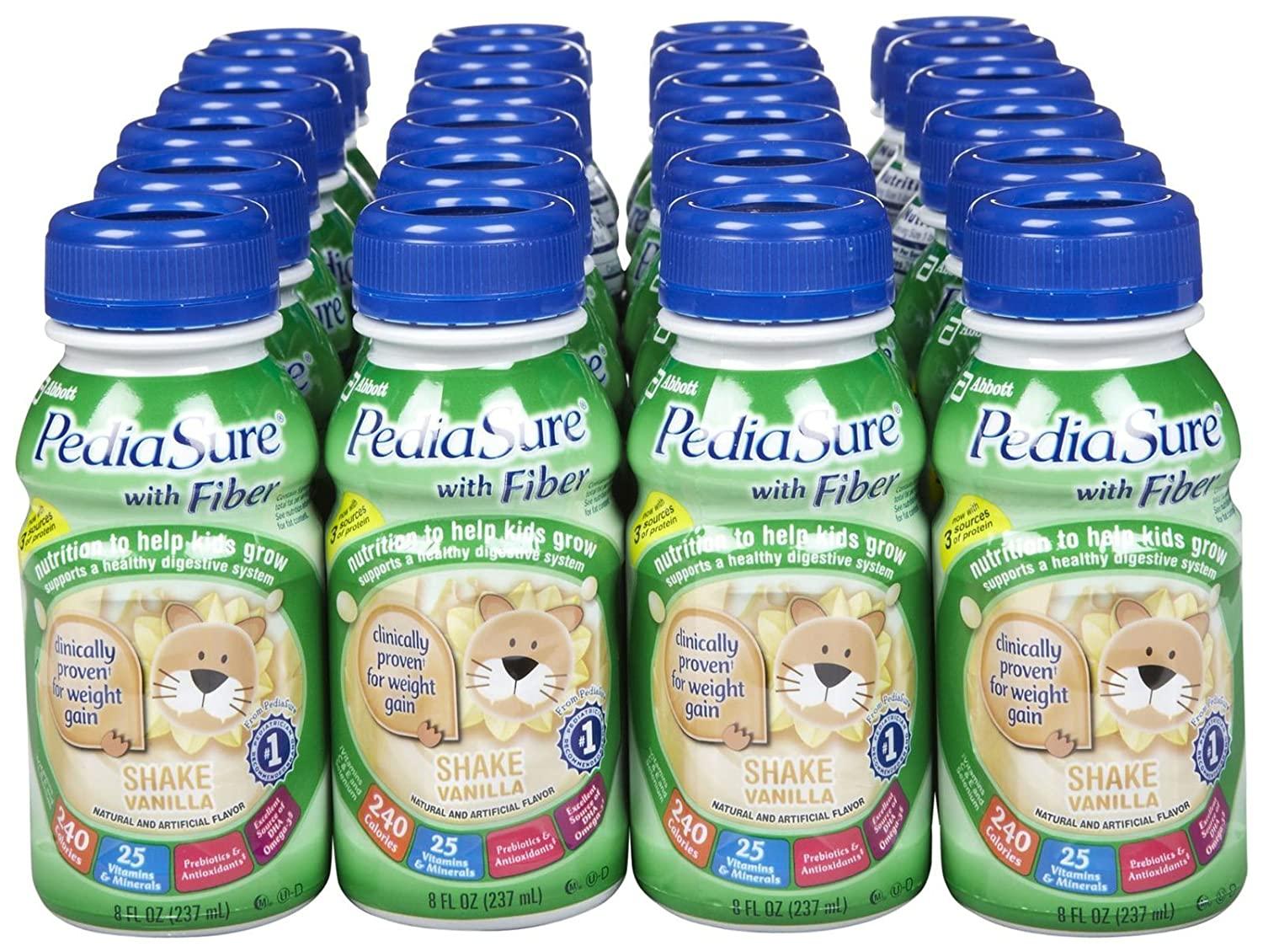 Pediasure With Fiber Nutrition Drink Bottles - Vanilla - 8 oz - 24 pk ...